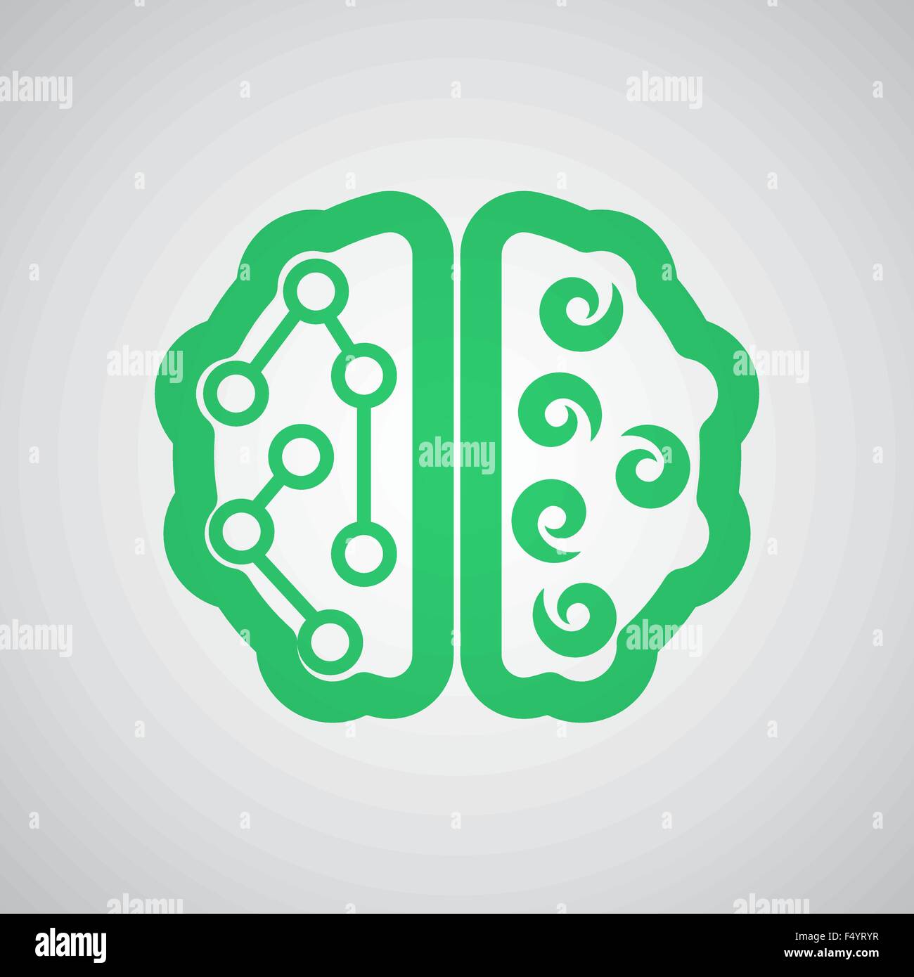 Flat green Brain icon Stock Vector Image & Art - Alamy