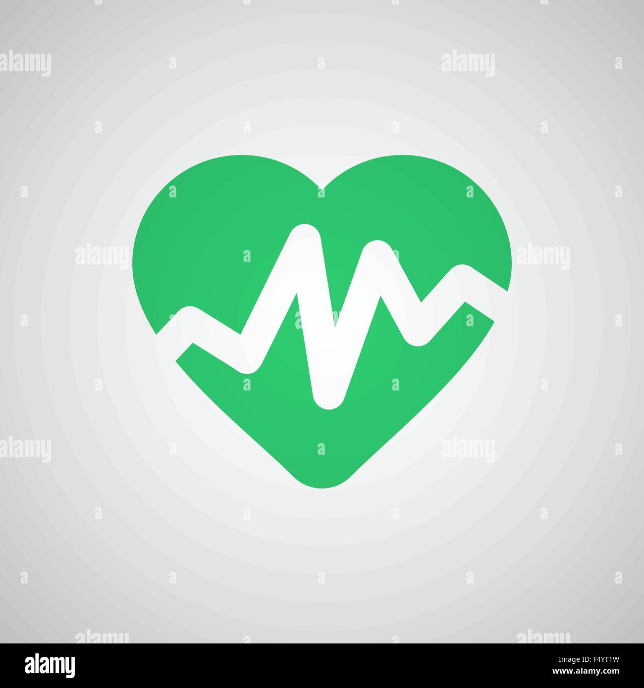 Flat green Heart Rate Pulse icon Stock Vector Image & Art - Alamy