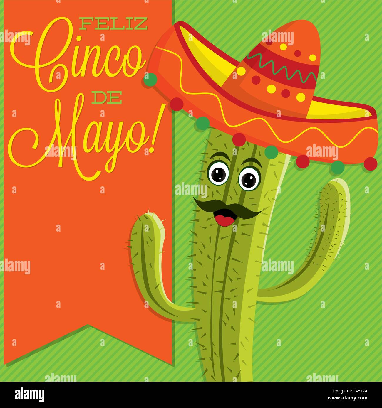 Cactus character sash card in vector format Stock Vector Image & Art ...