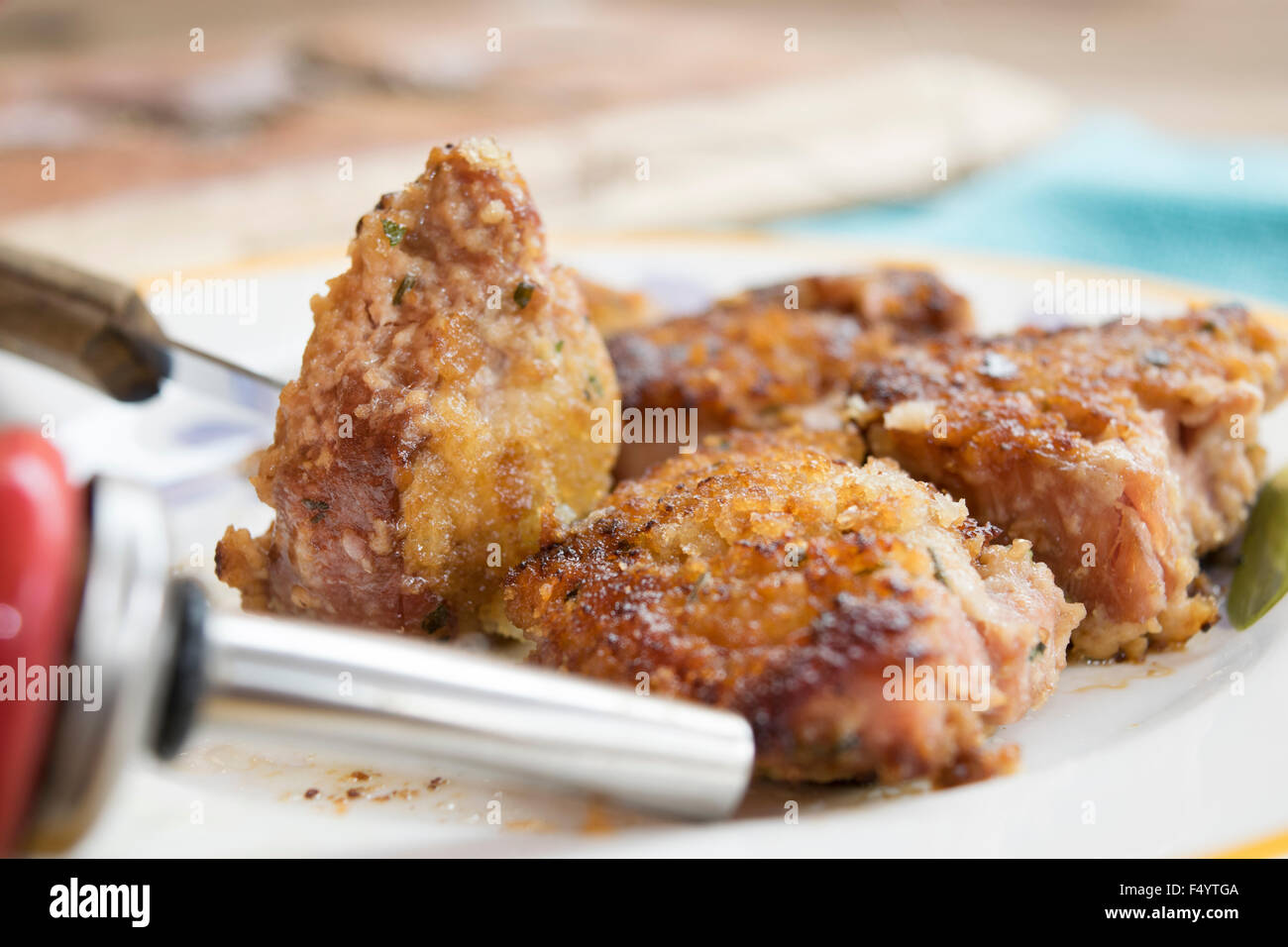 Tuna steak fried in pan hi-res stock photography and images - Alamy
