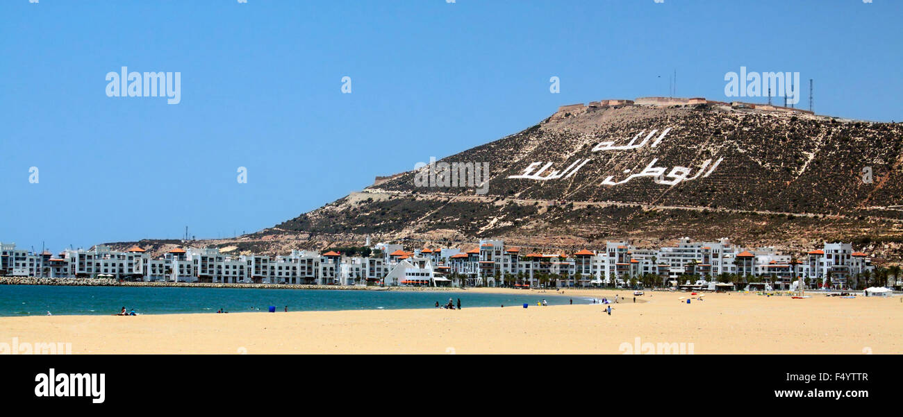 The beautiful beach (picture made in Agadir, Morocco Stock Photo - Alamy