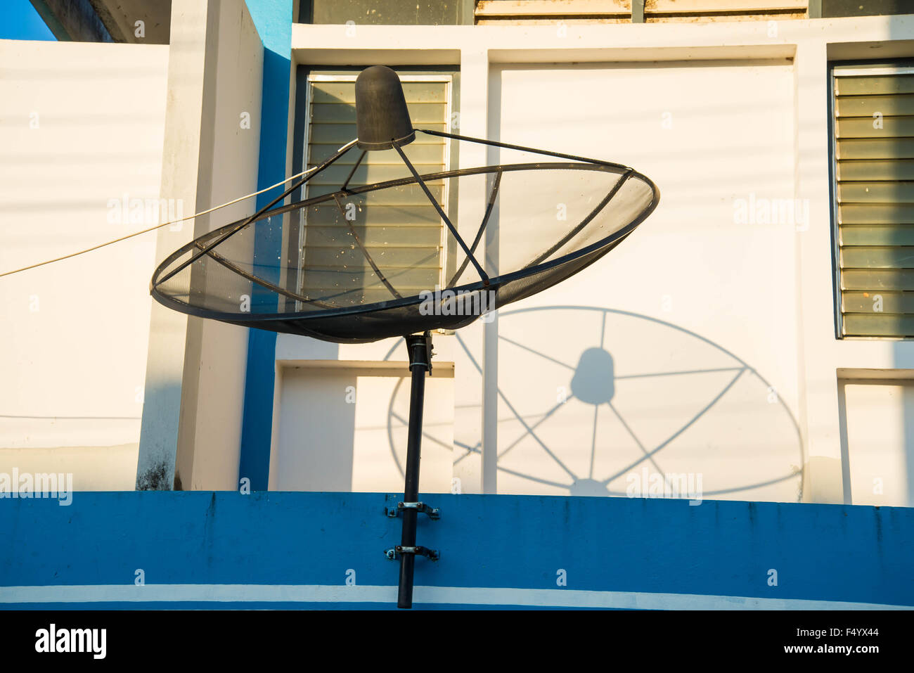 Satellite dishes installed on buildings Stock Photo - Alamy