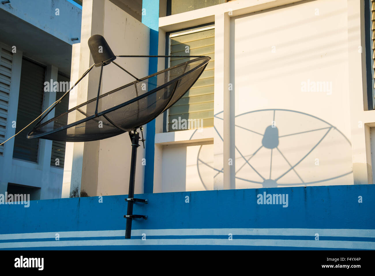 Satellite dishes installed on buildings Stock Photo - Alamy