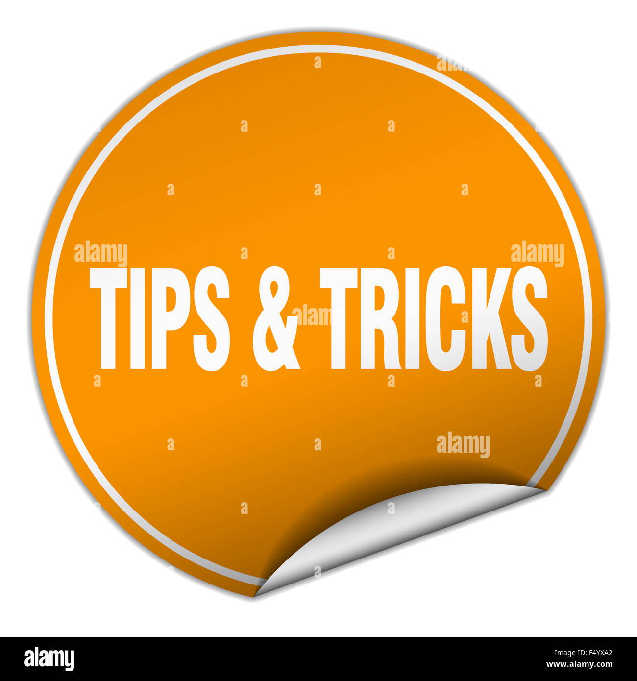 Tips tricks white sticker hi-res stock photography and images - Alamy
