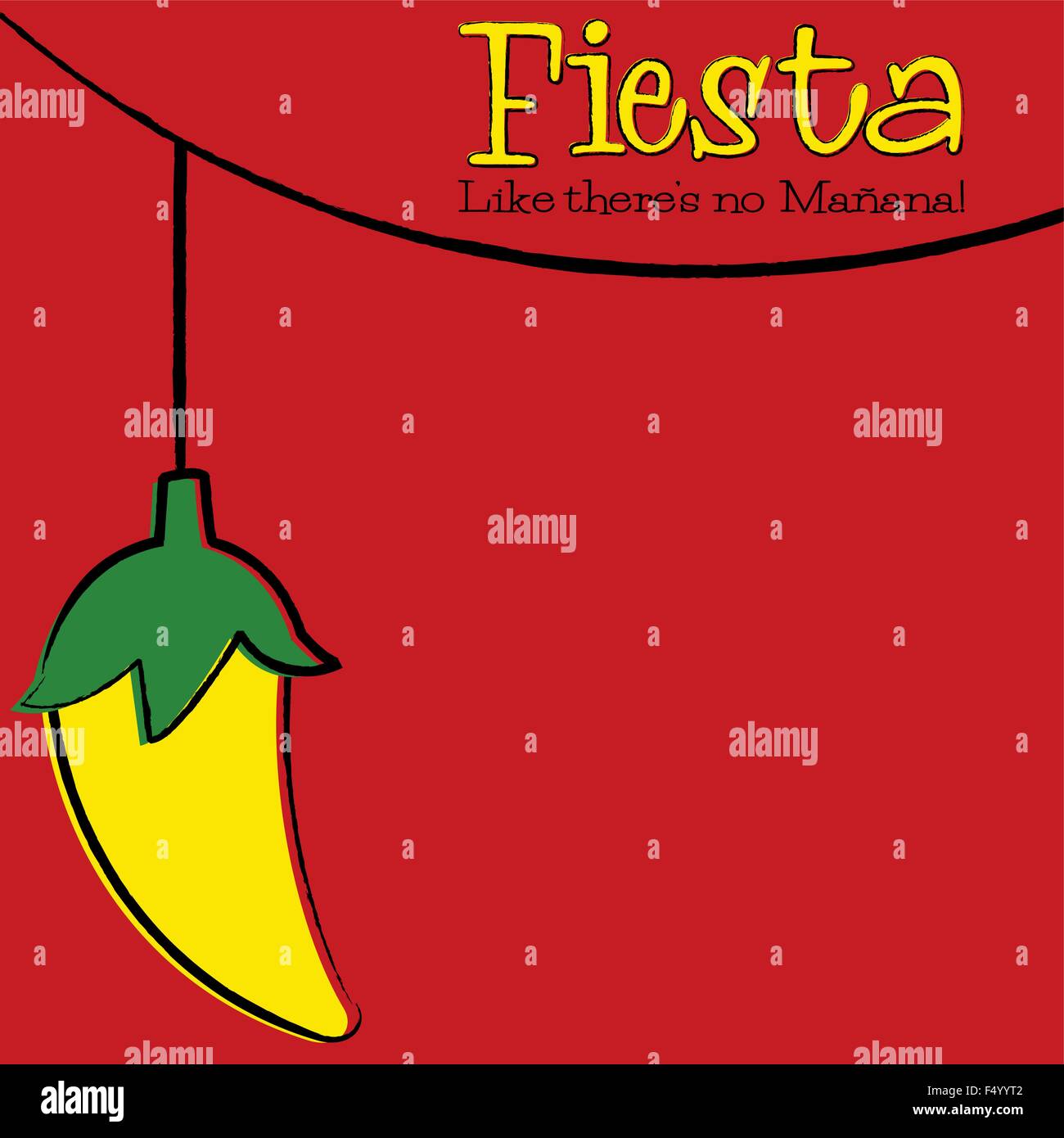 Hand Drawn chili pepper string card in vector format Stock Vector Image ...