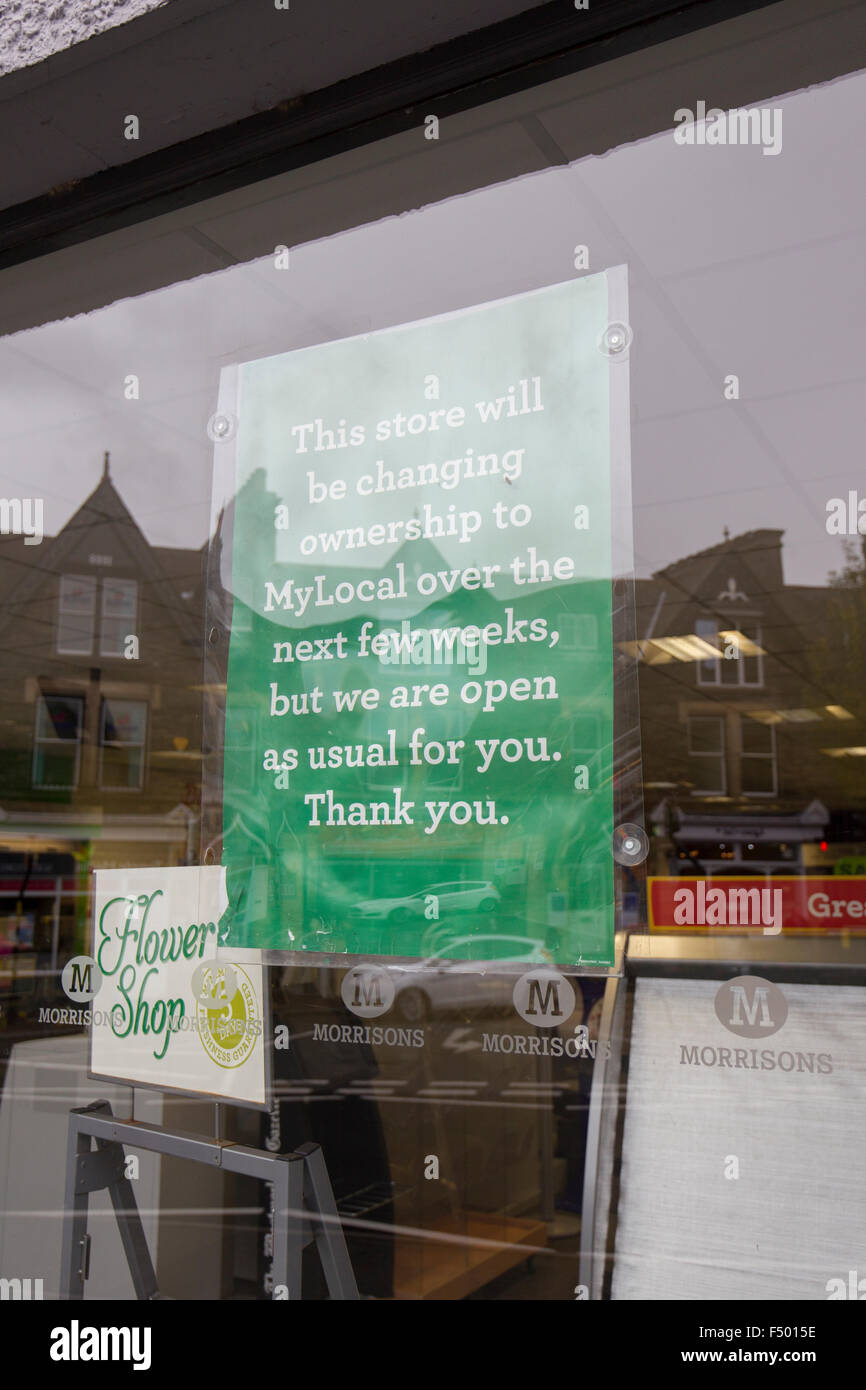 Windermere, Cumbria, UK. 25th Oct 2015. "M Local" closes to become "My ...