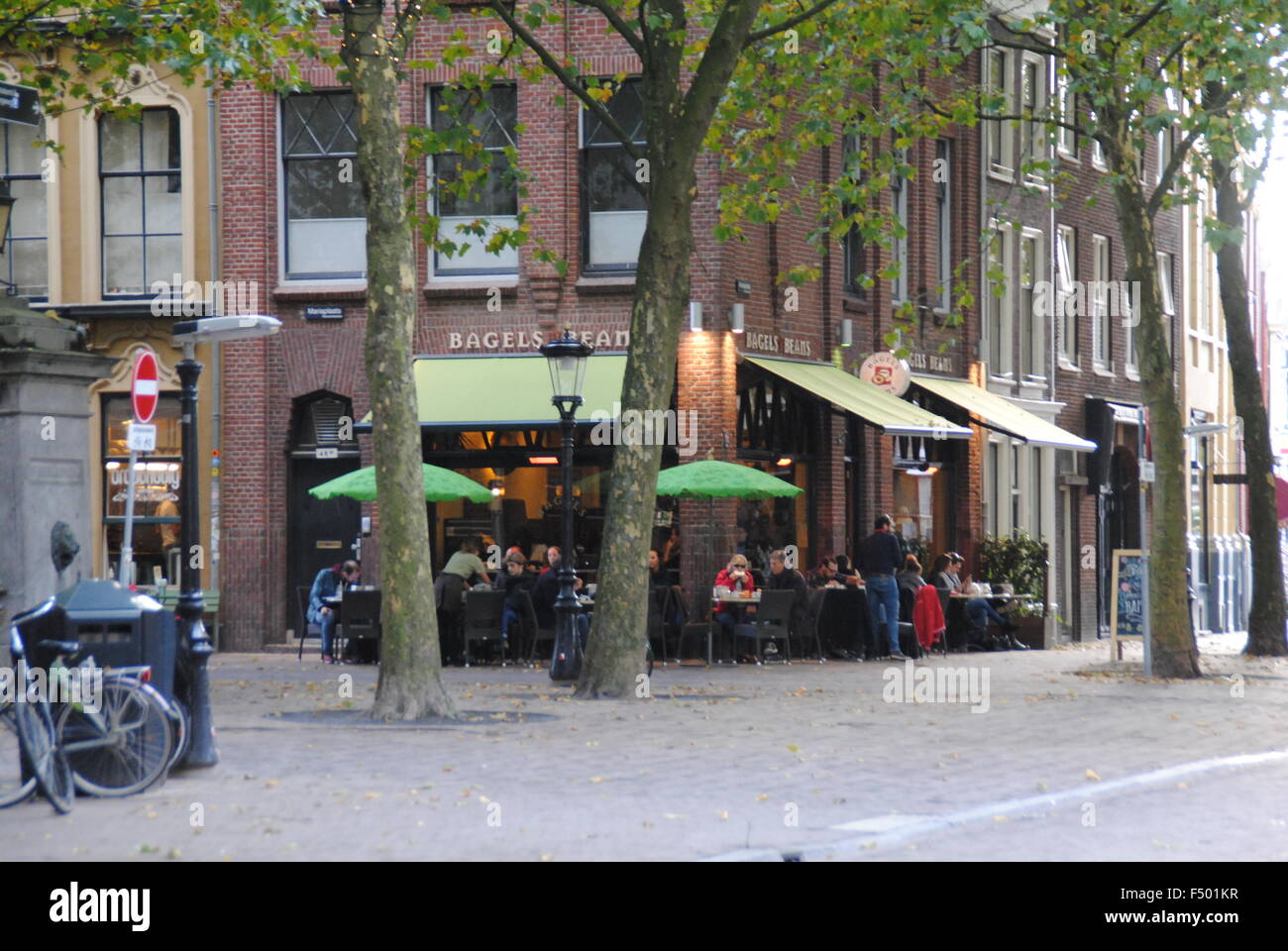 One of the many outside cafes in utrecht hi-res stock photography and ...