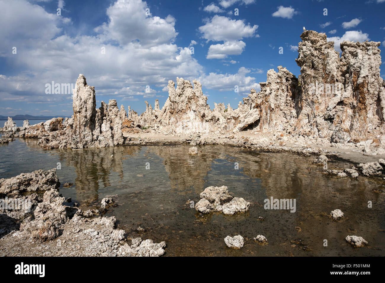 Tuff rock formation, Mono Lake, Mono Lake Tufa State Natural Reserve ...