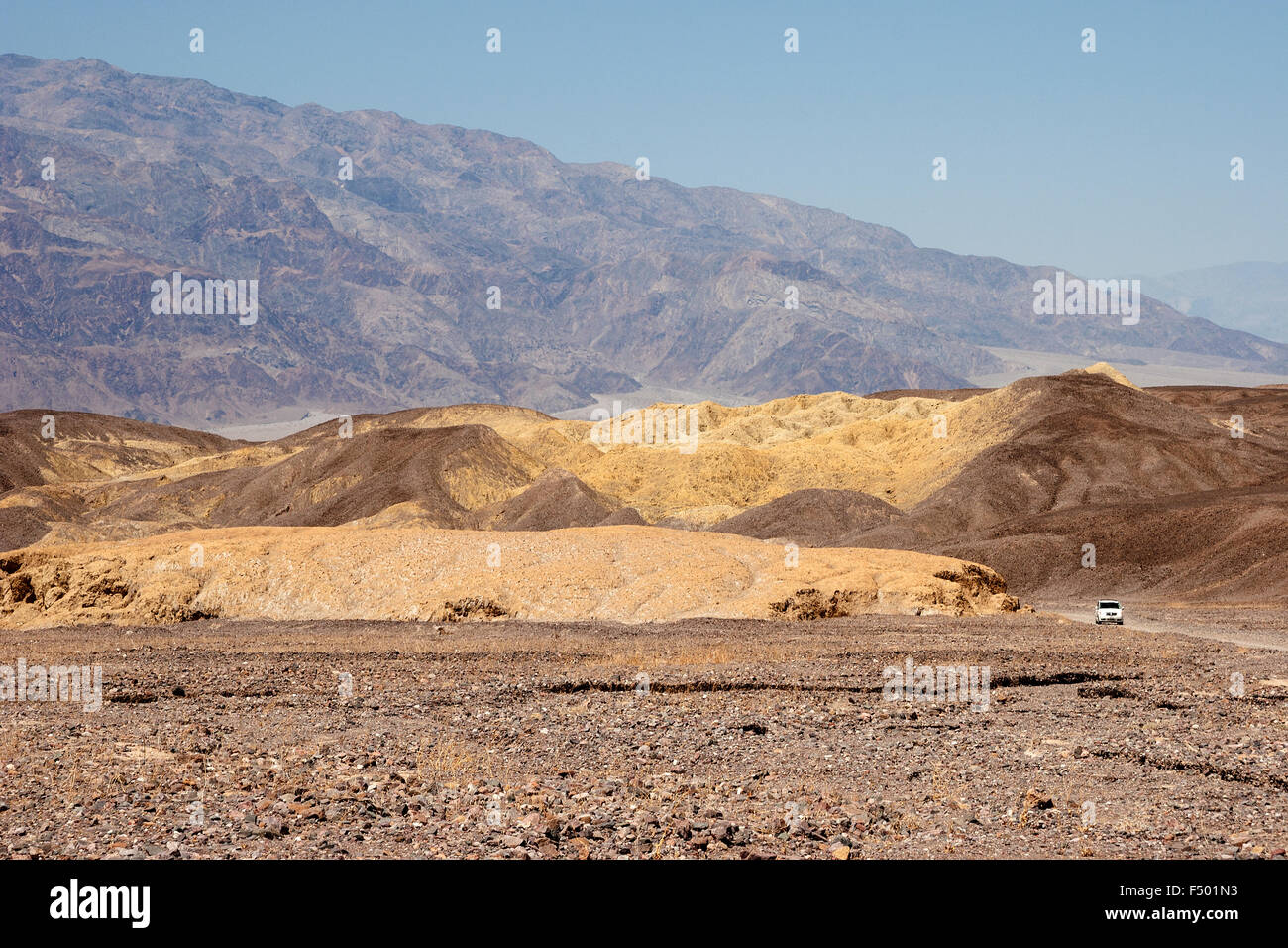 Coloured rock formations at Furnace Creek, Death Valley National Park ...