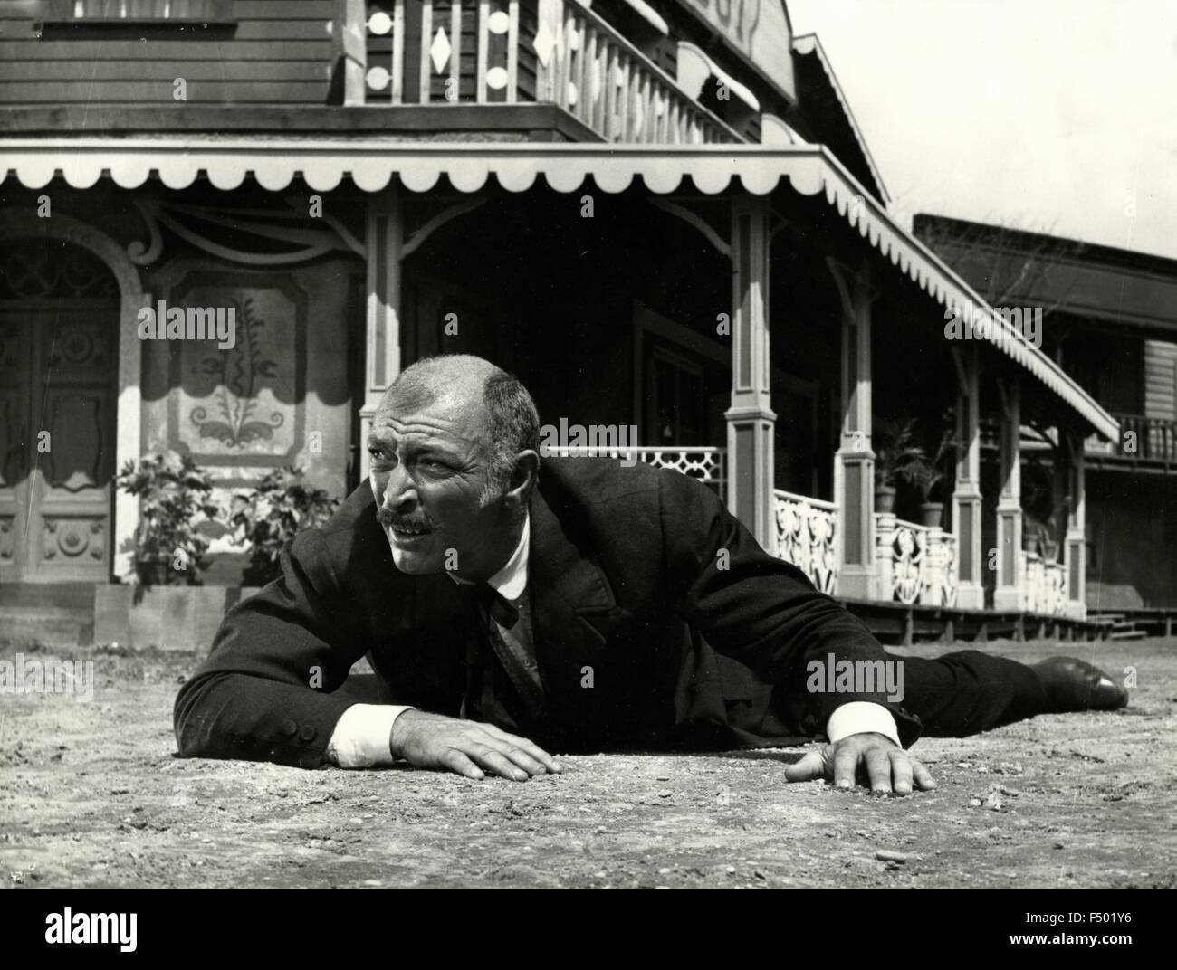 The American actor Lee Van Cleef in a scene from the film "The Good ...