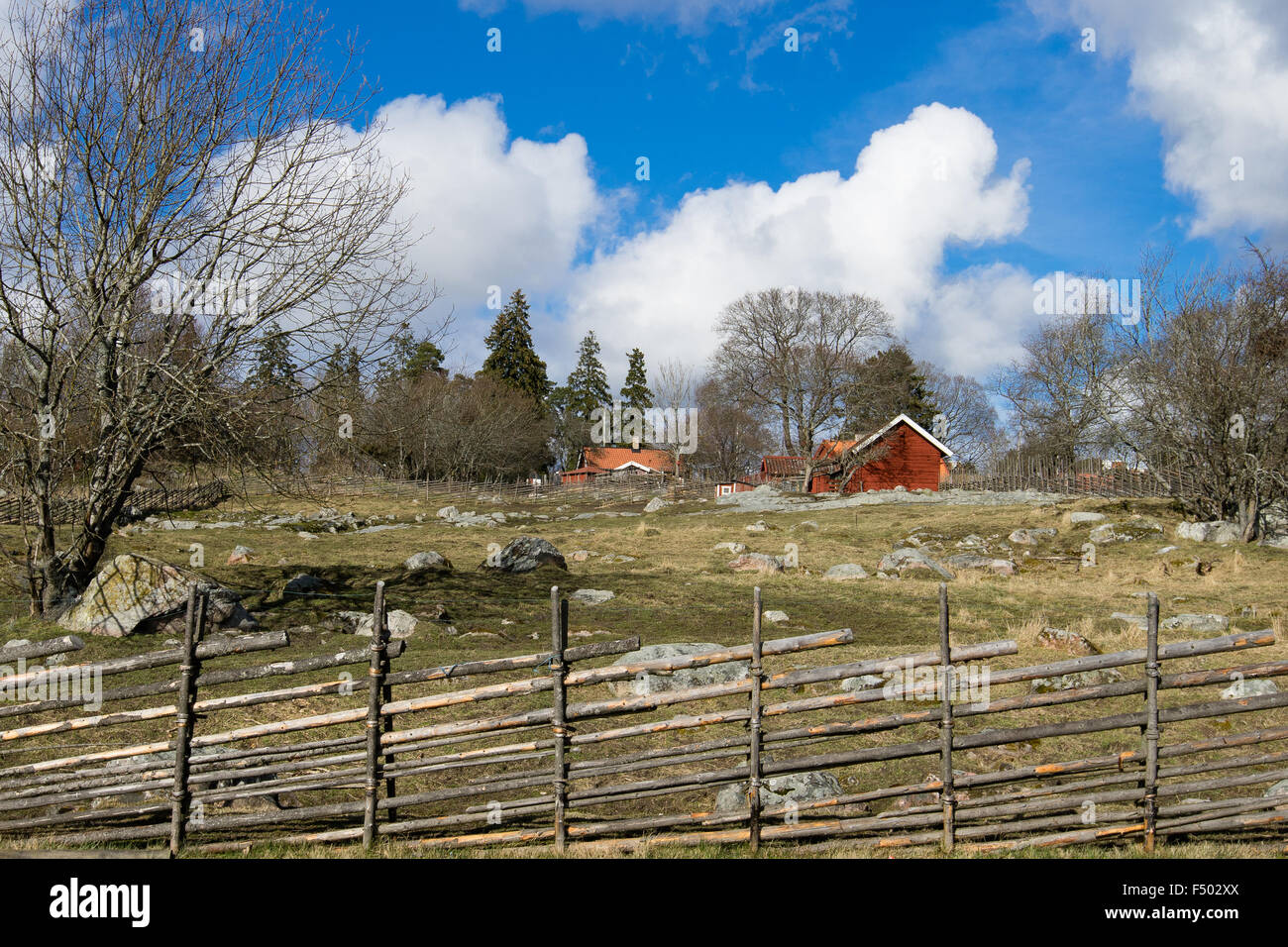 Traditional swedish fence hi-res stock photography and images - Alamy