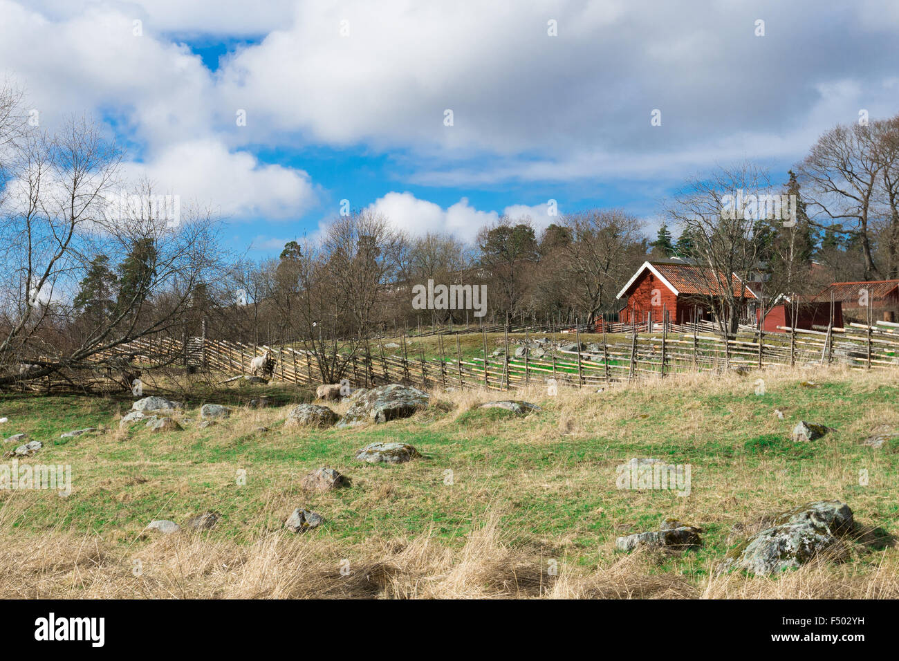 Traditional swedish fence hi-res stock photography and images - Alamy