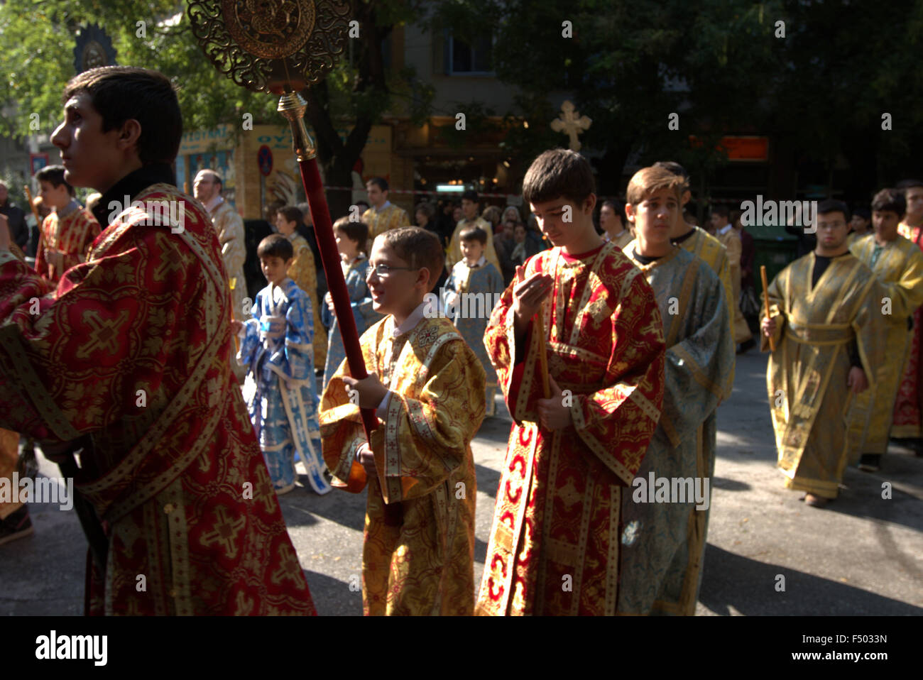 Thessaloniki, Greece 25th October 2005. The procession of the holy icon ...