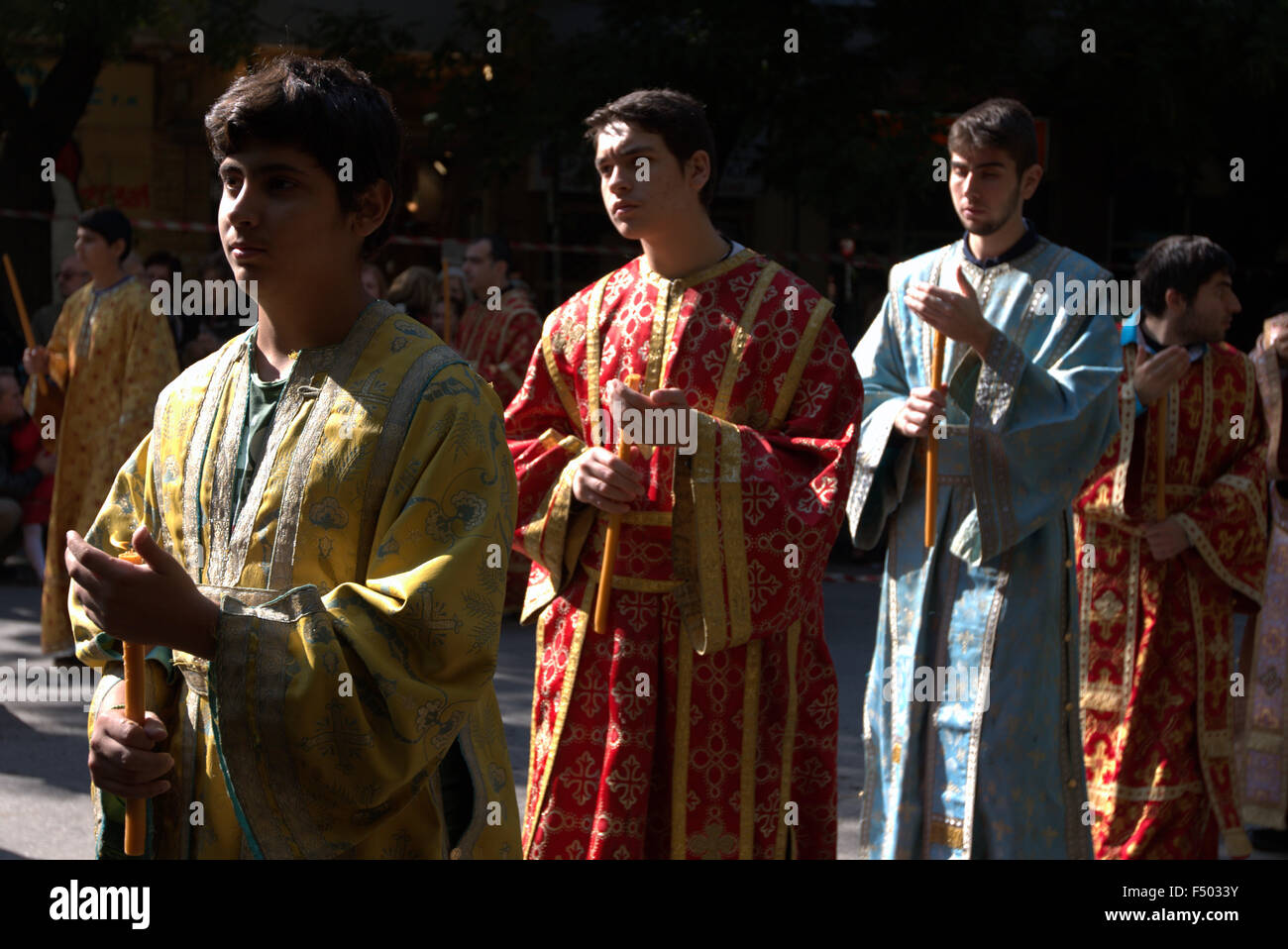 Thessaloniki, Greece 25th October 2005. The procession of the holy icon ...