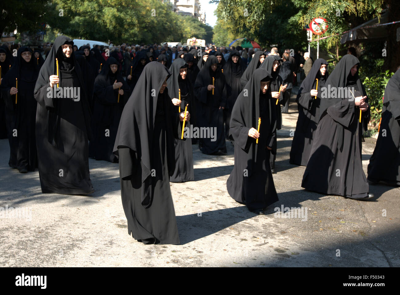 Thessaloniki, Greece 25th October 2005. The procession of the holy icon ...
