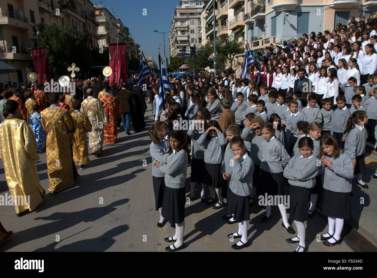 Thessaloniki, Greece 25th October 2005. The procession of the holy icon ...
