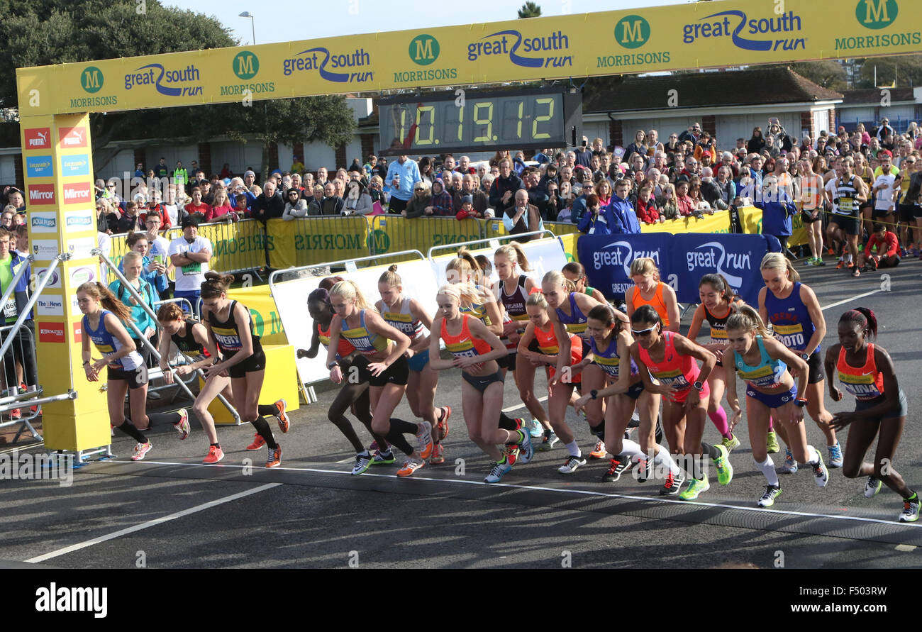 Great South Run, Southsea Sunday, 25th October 2015 Thousands of people ...