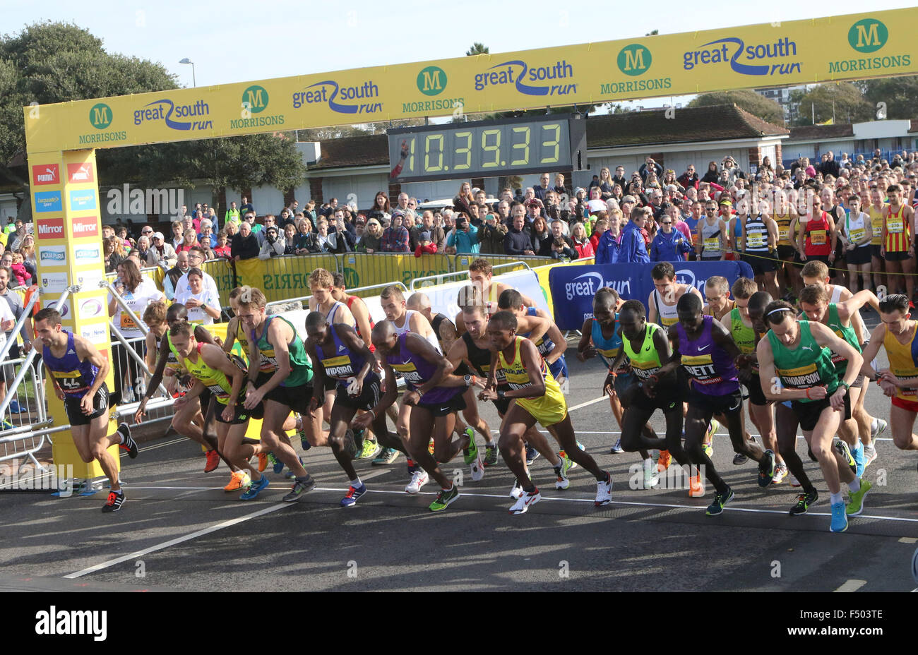 Great South Run, Southsea Sunday, 25th October 2015 Thousands of people ...