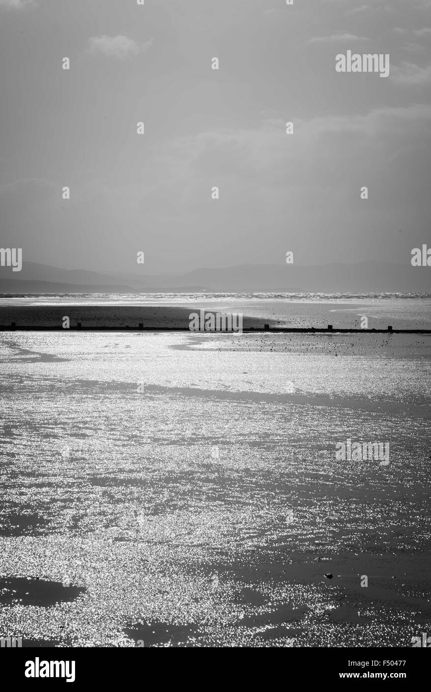 Seascape view beach from Black and White Stock Photos & Images - Alamy