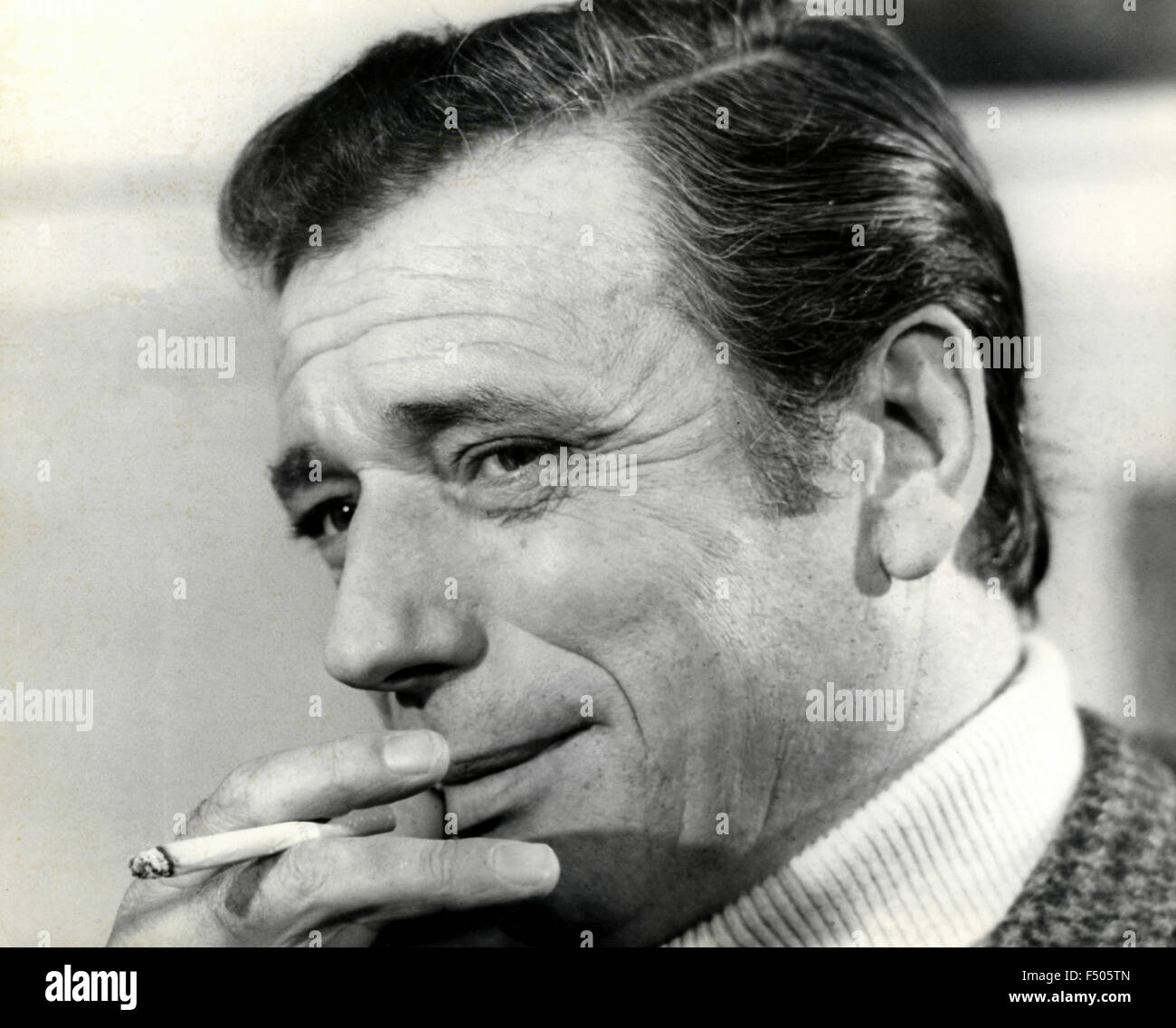 The French actor Yves Montand in a scene from the film "Live to Live ...