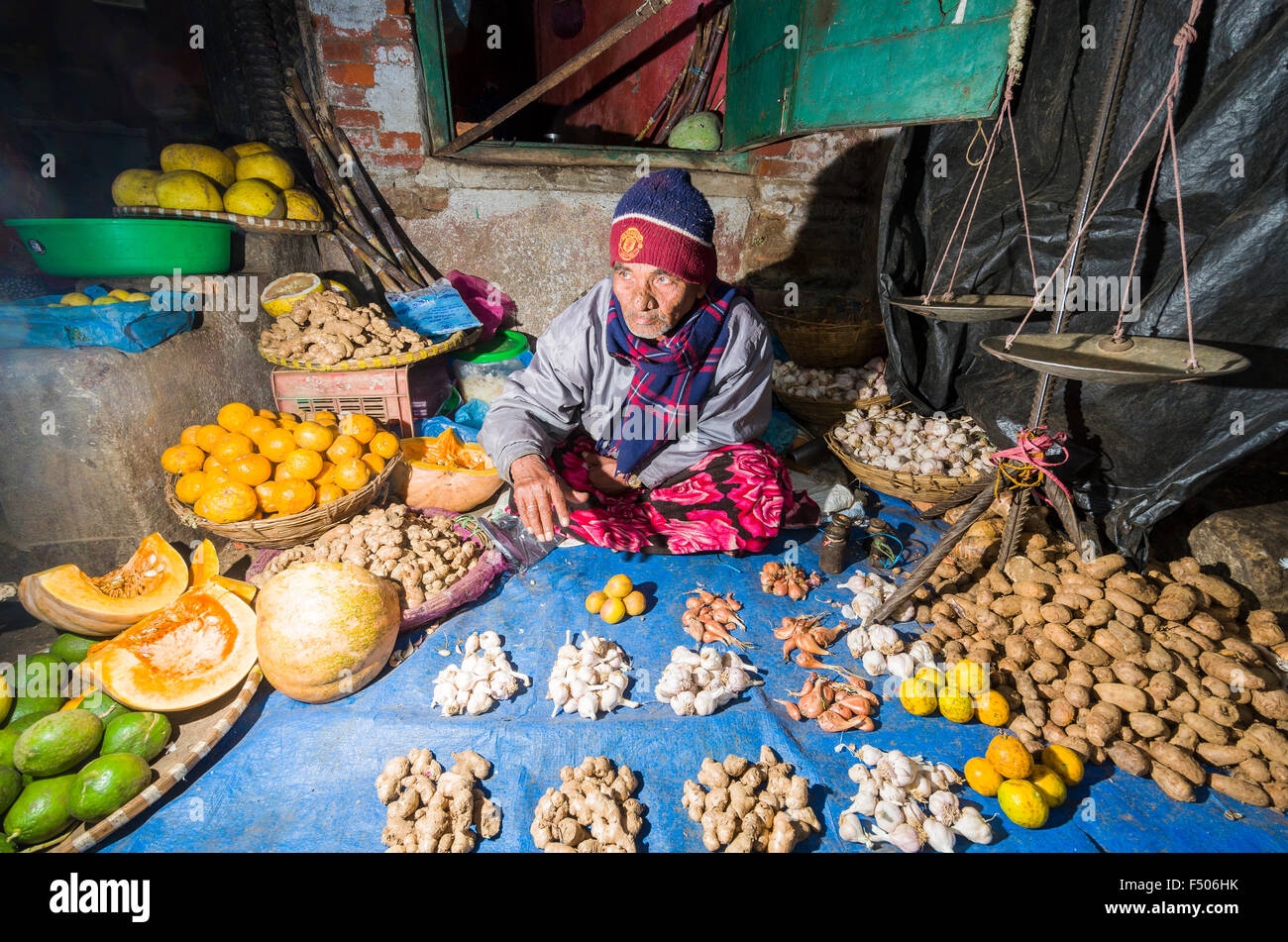 Vegetable Vendor Kathmandu Nepal High Resolution Stock Photography and ...
