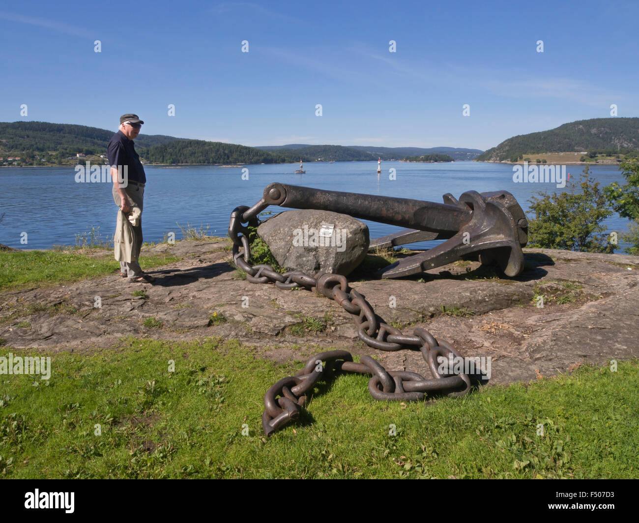 Anchor from the WWII German warship Blucher bombarded by Norwegian ...