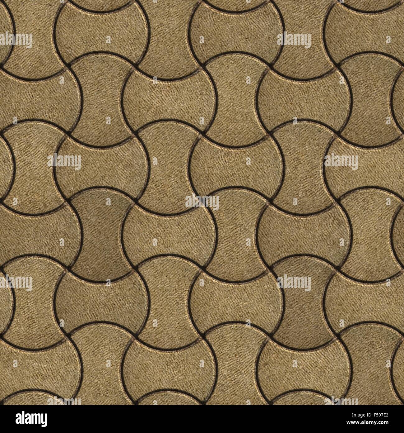 Sand Color Paving Slabs in the Streamlined Form. Seamless Tileable ...