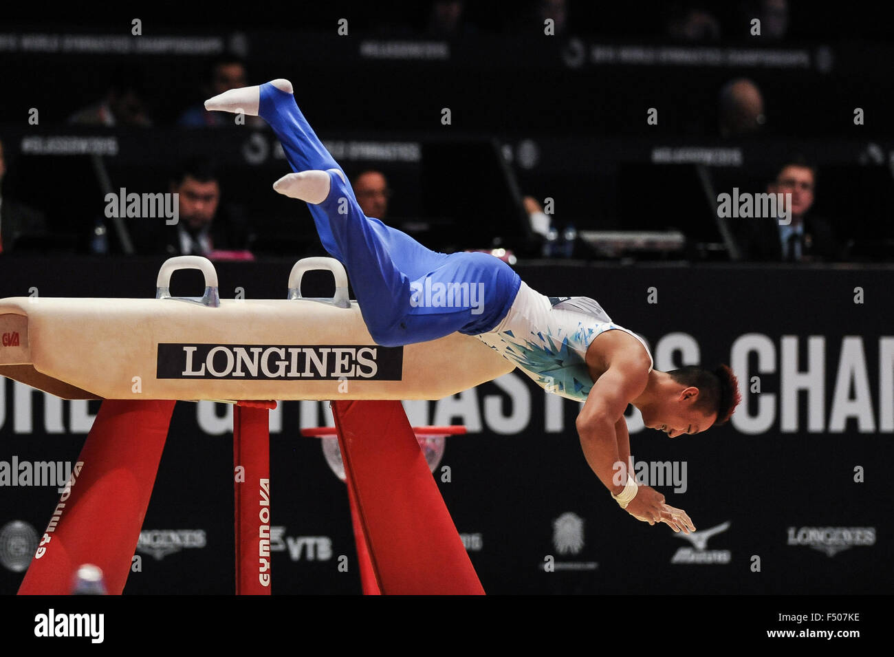 MARIOS GEORGIOU from Cyprus competes on pommel horse during the ...
