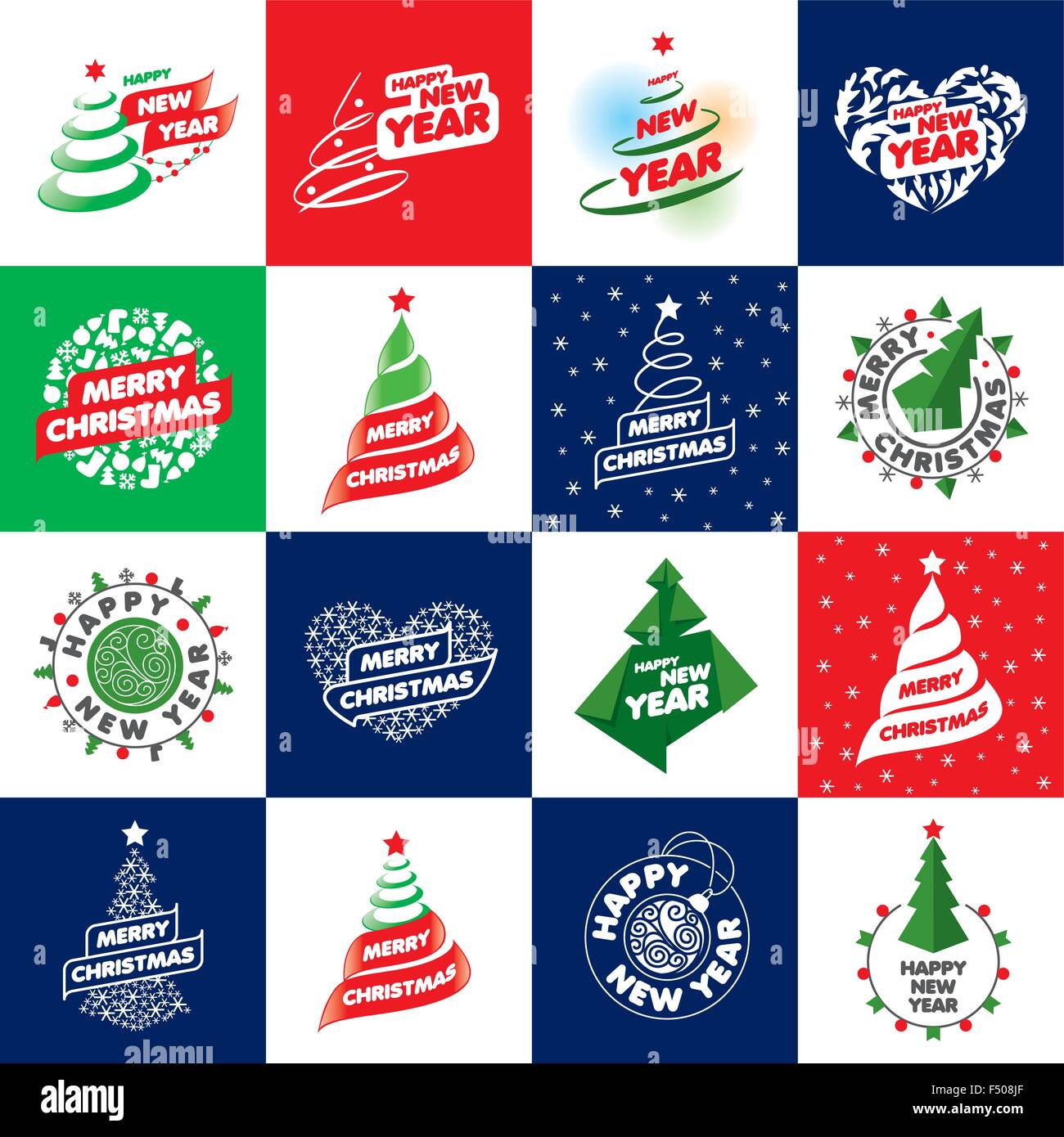 set of logos for Christmas Stock Vector Image & Art - Alamy