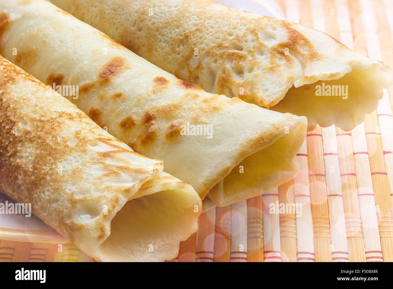 Three delicious pancake Stock Photo - Alamy
