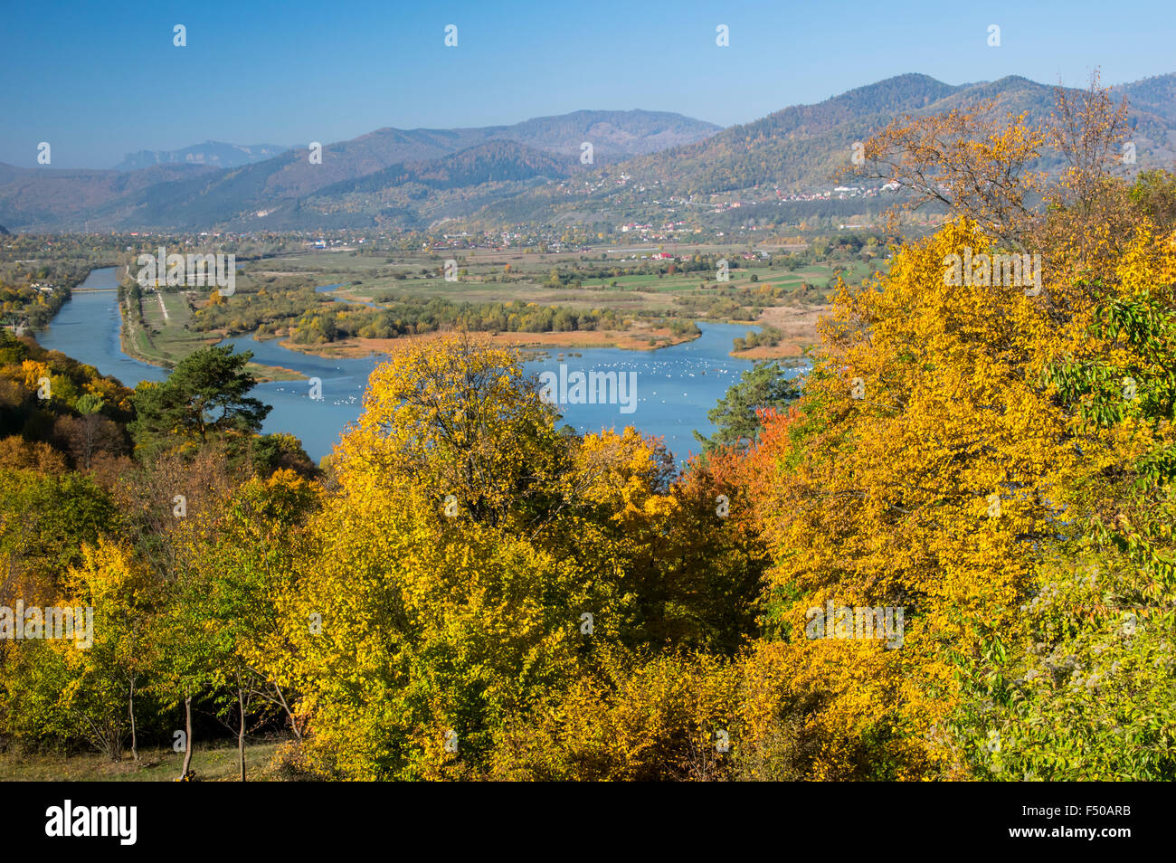 Beautiful river valley in the autumn Stock Photo - Alamy