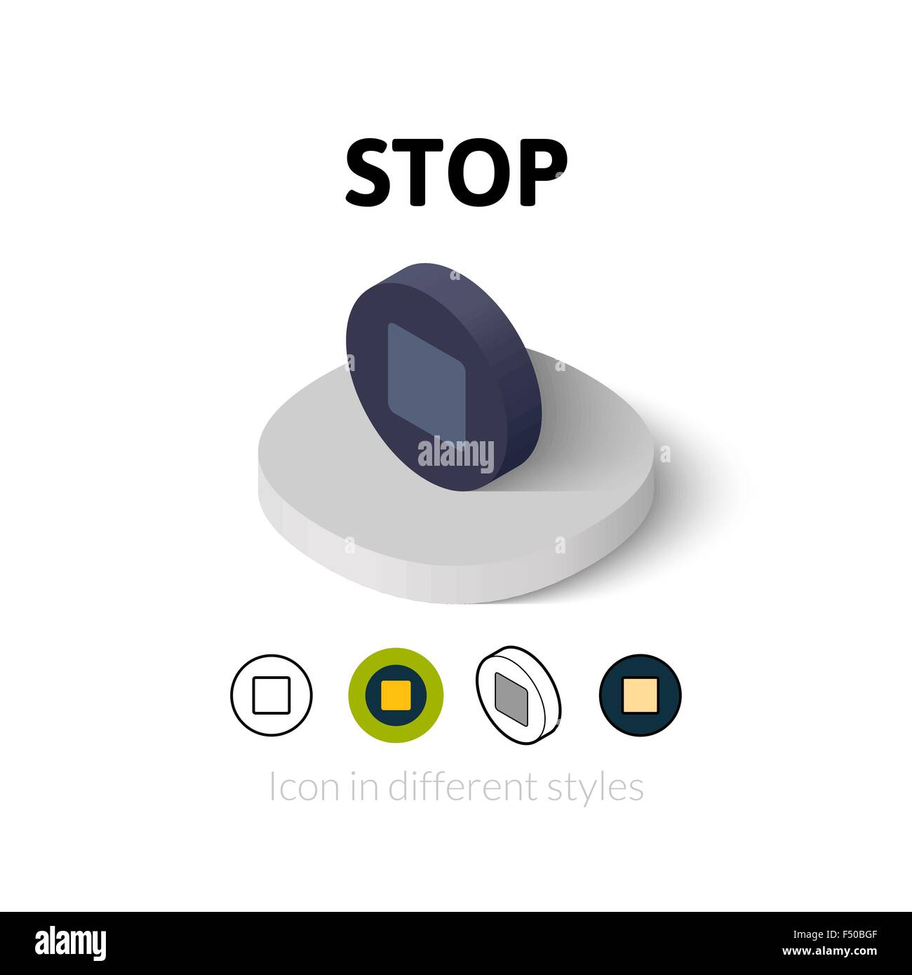 Stop icon in different style Stock Vector Image & Art - Alamy