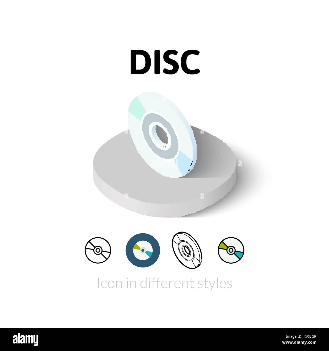 Disc icon in different style Stock Vector Image & Art - Alamy