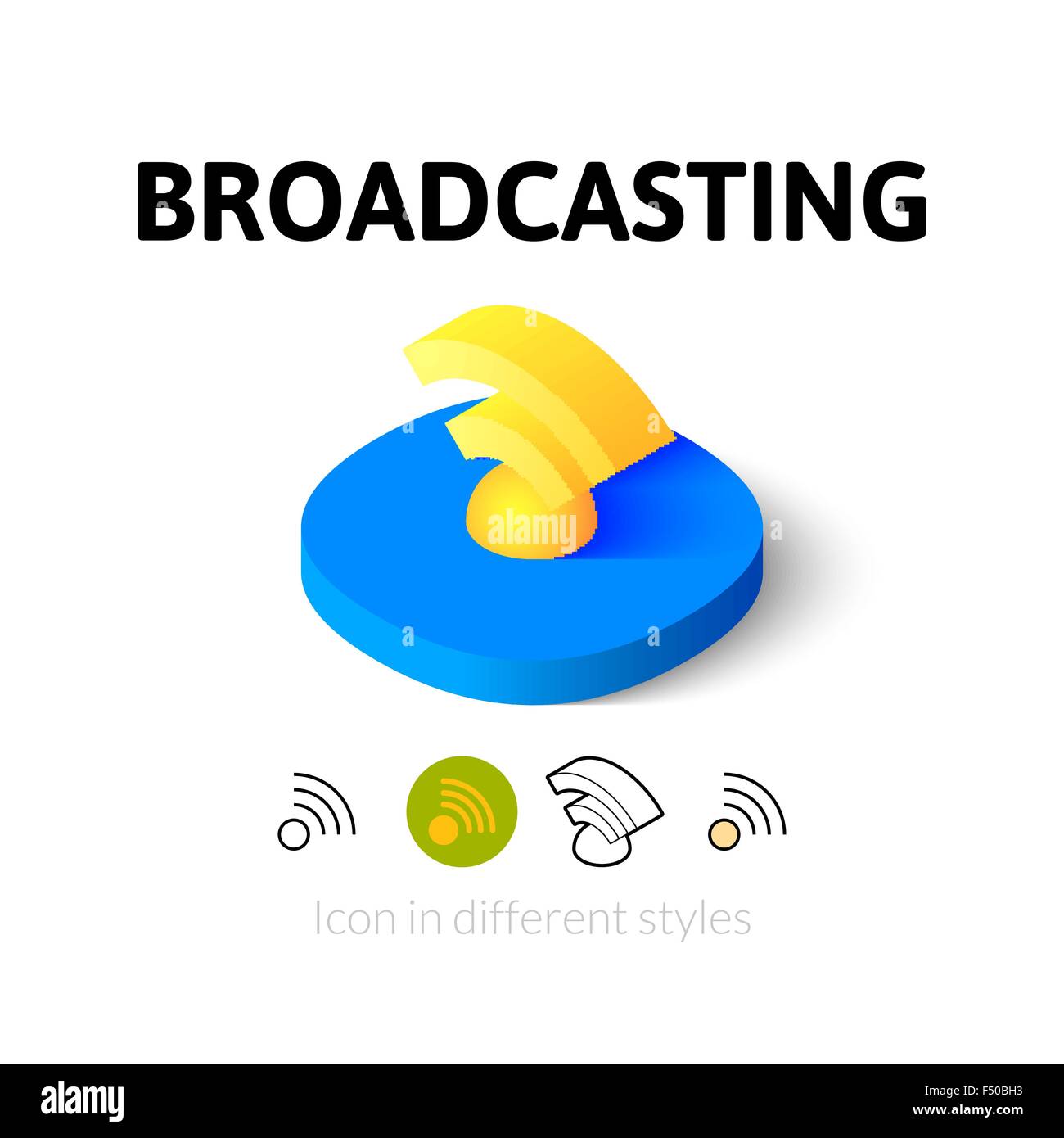 Broadcasting icon in different style Stock Vector Image & Art - Alamy