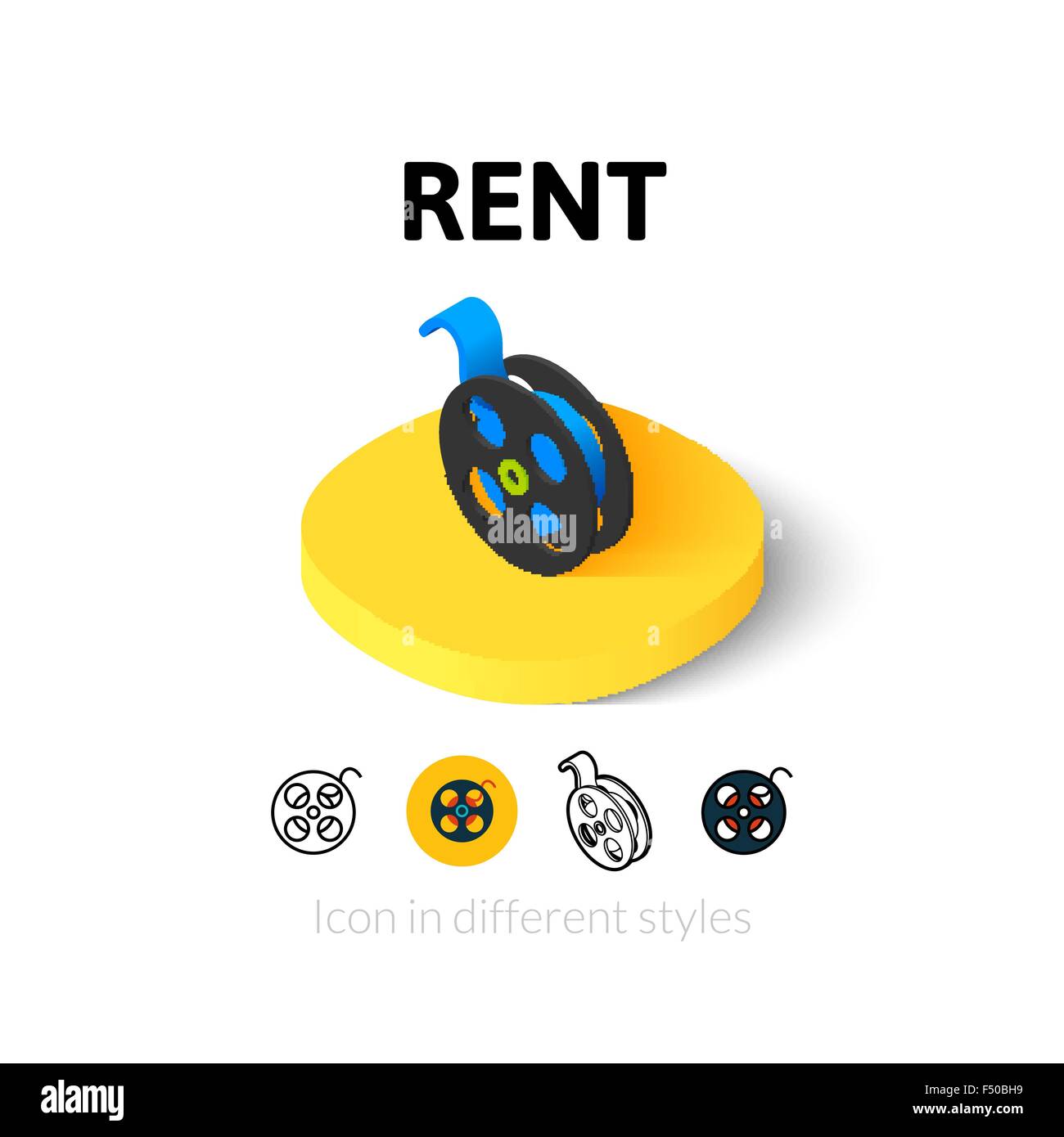 Rent icon in different style Stock Vector Image & Art - Alamy