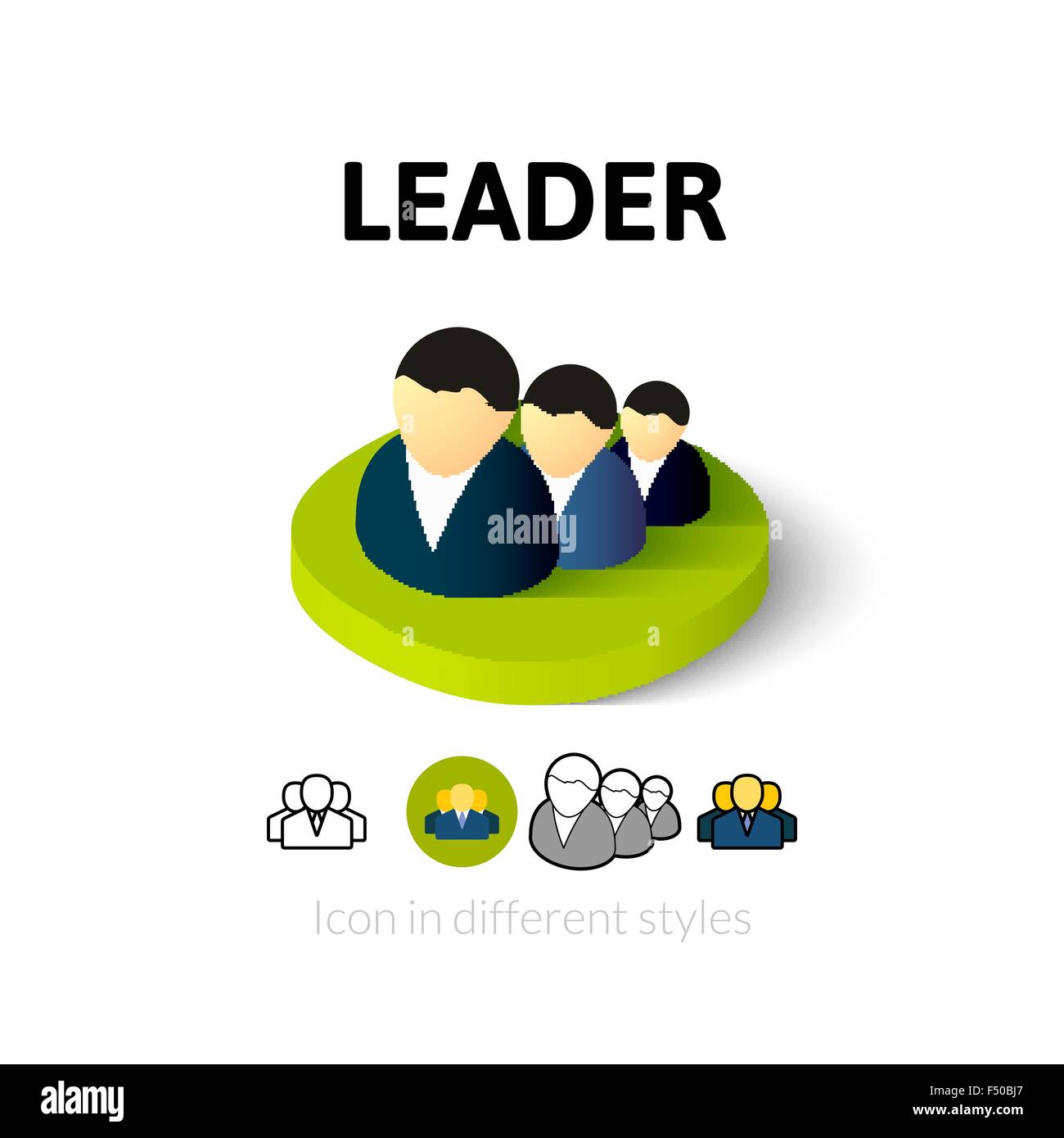 Leader icon in different style Stock Vector Image & Art - Alamy
