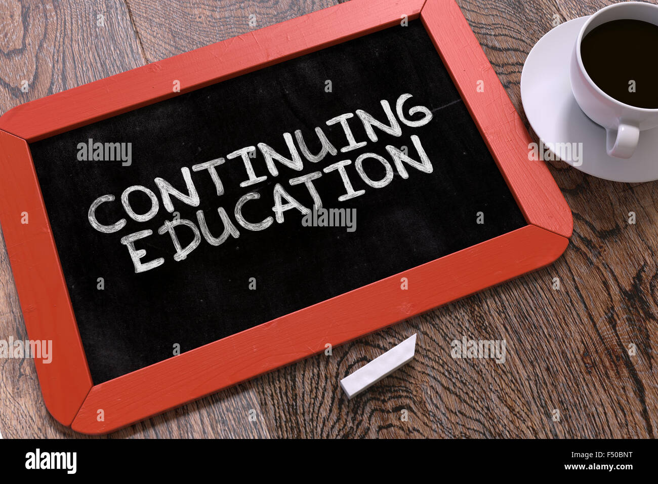 Continuing Education - Hand Drawn Concept on Chalkboard Stock Photo - Alamy