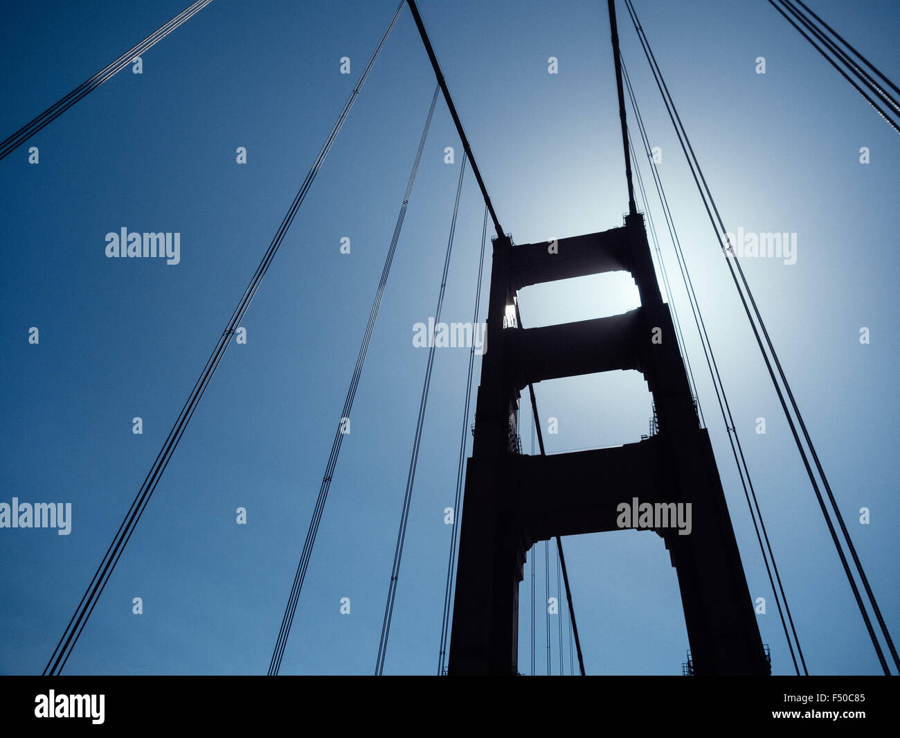The support column of the Golden Gate Bridge in shadow Stock Photo - Alamy