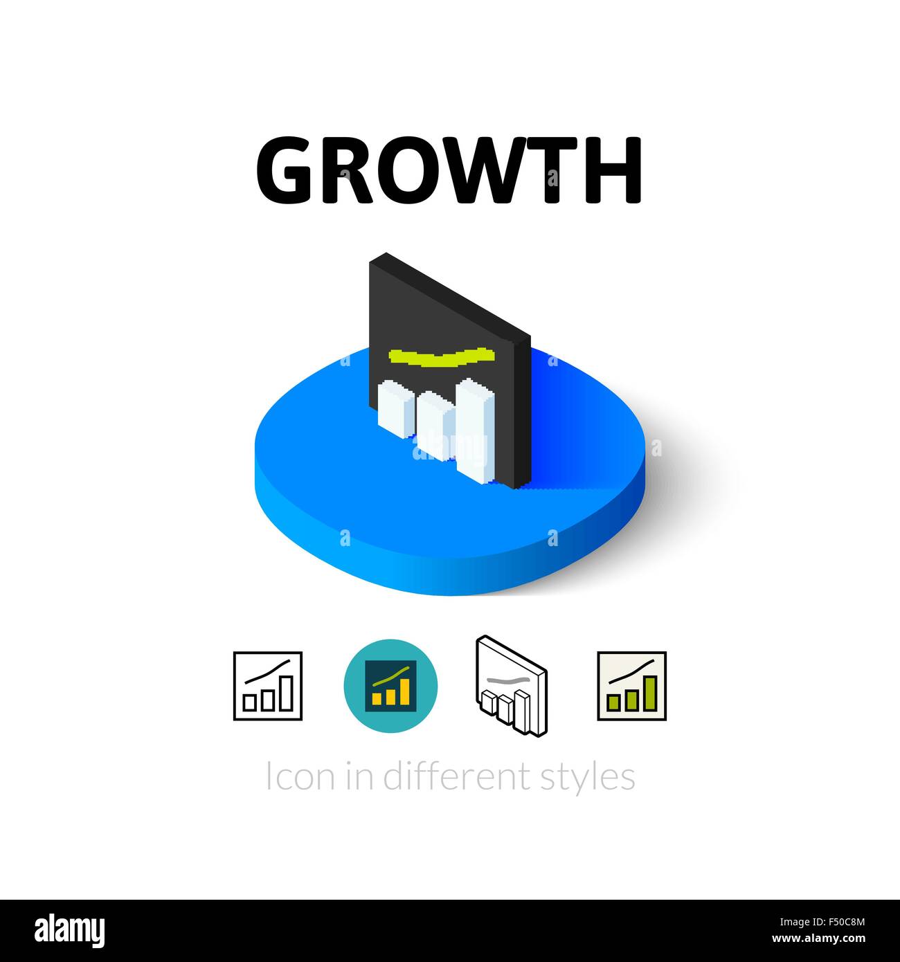 Growth icon in different style Stock Vector Image & Art - Alamy