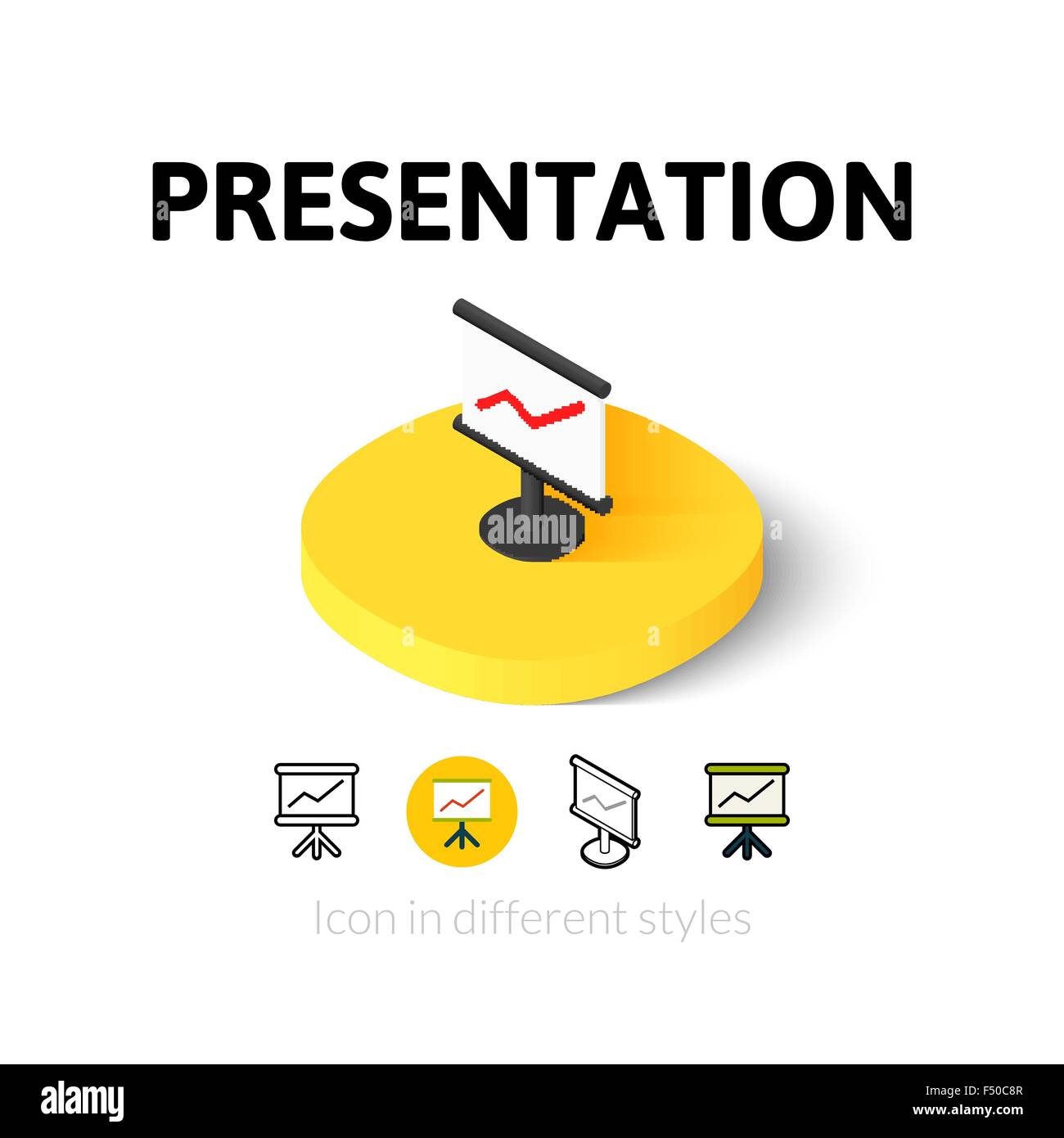 Presentation board line icon Stock Vector Images - Alamy