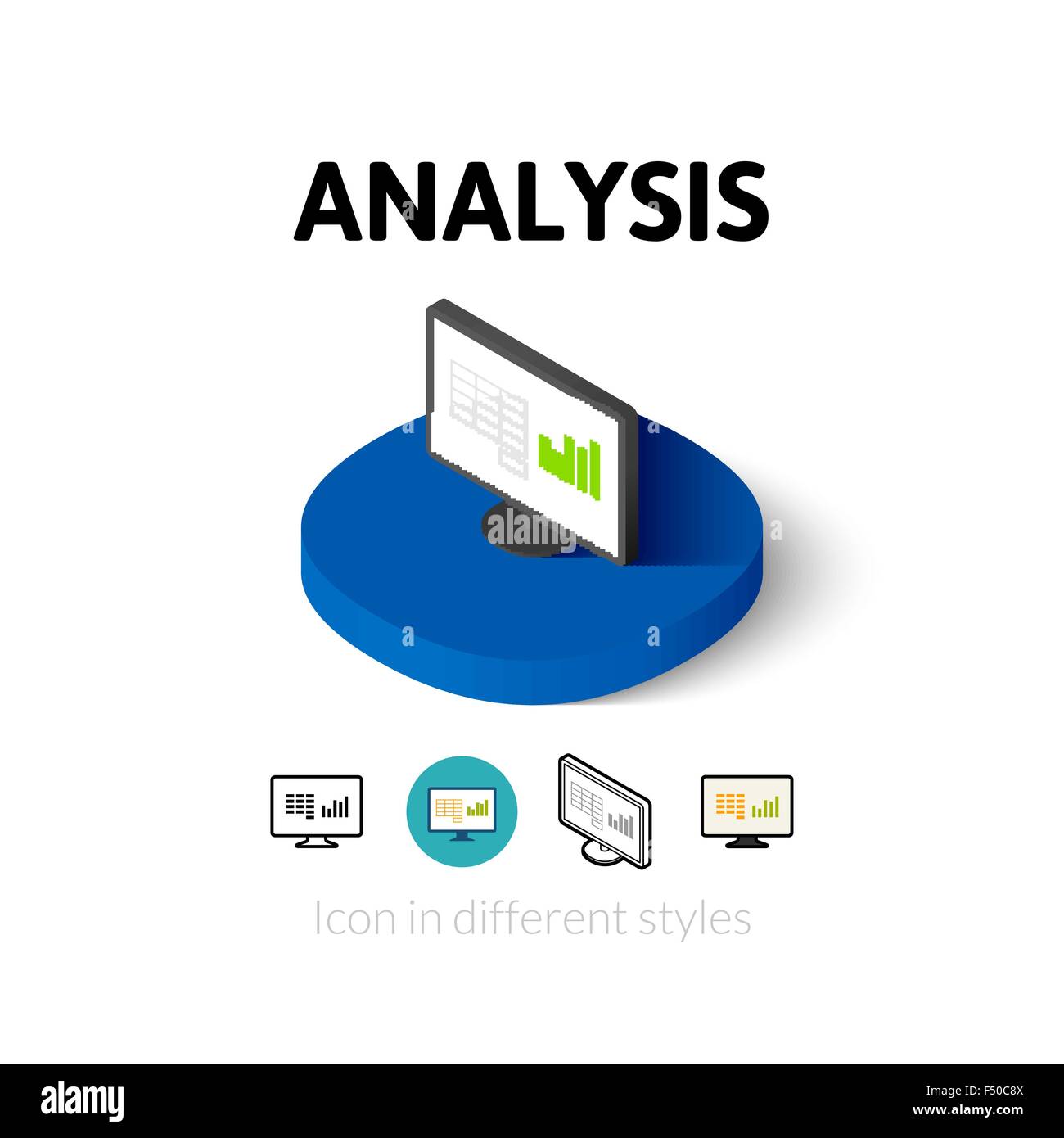 Analysis icon in different style Stock Vector Image & Art - Alamy