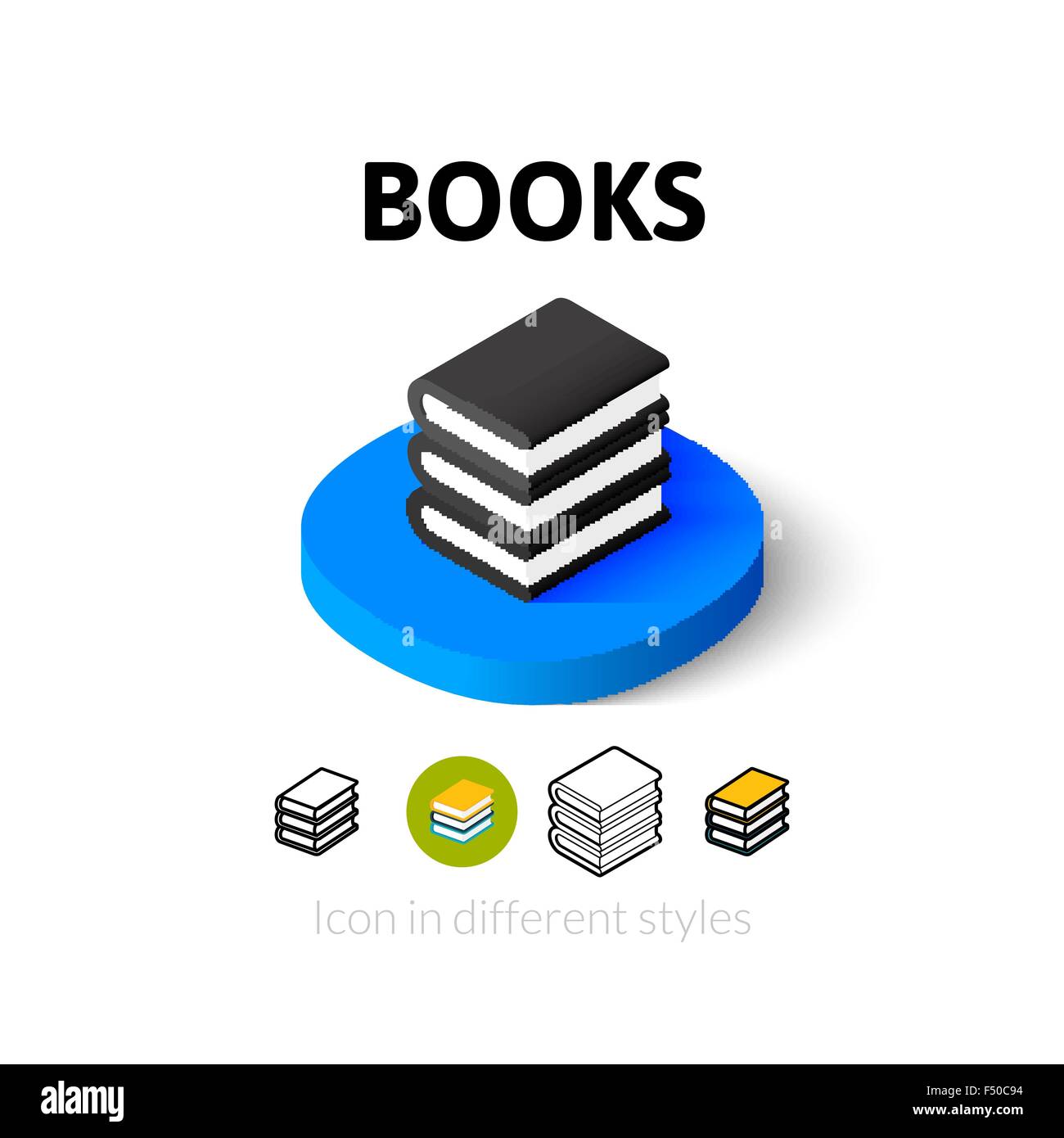 Books icon in thin Stock Vector Images - Alamy