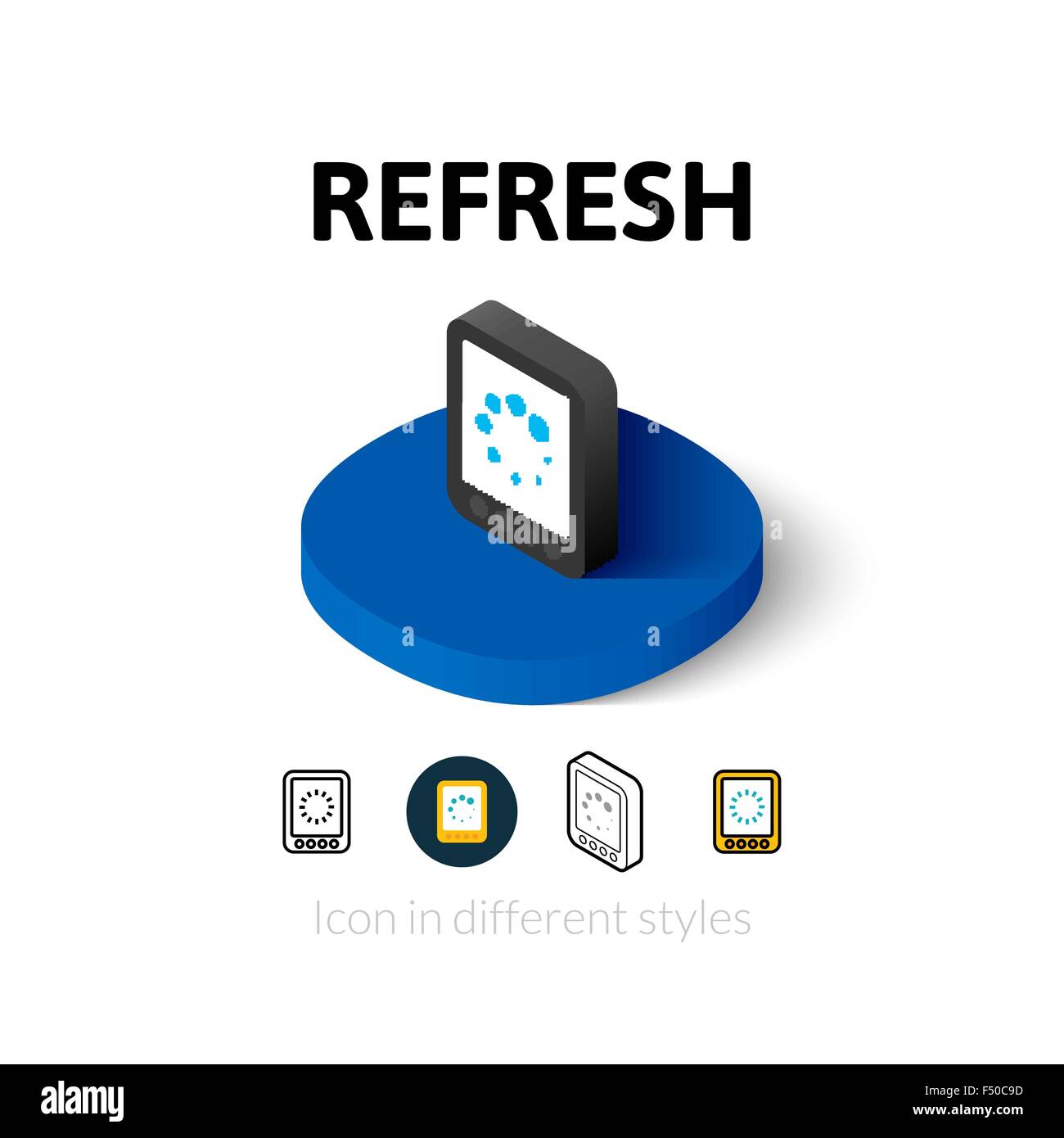 Refresh icon in different style Stock Vector Image & Art - Alamy