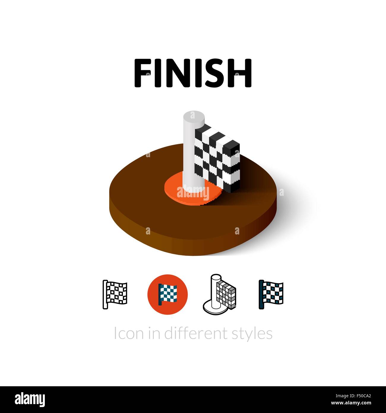 Finish icon in different style Stock Vector Image & Art - Alamy