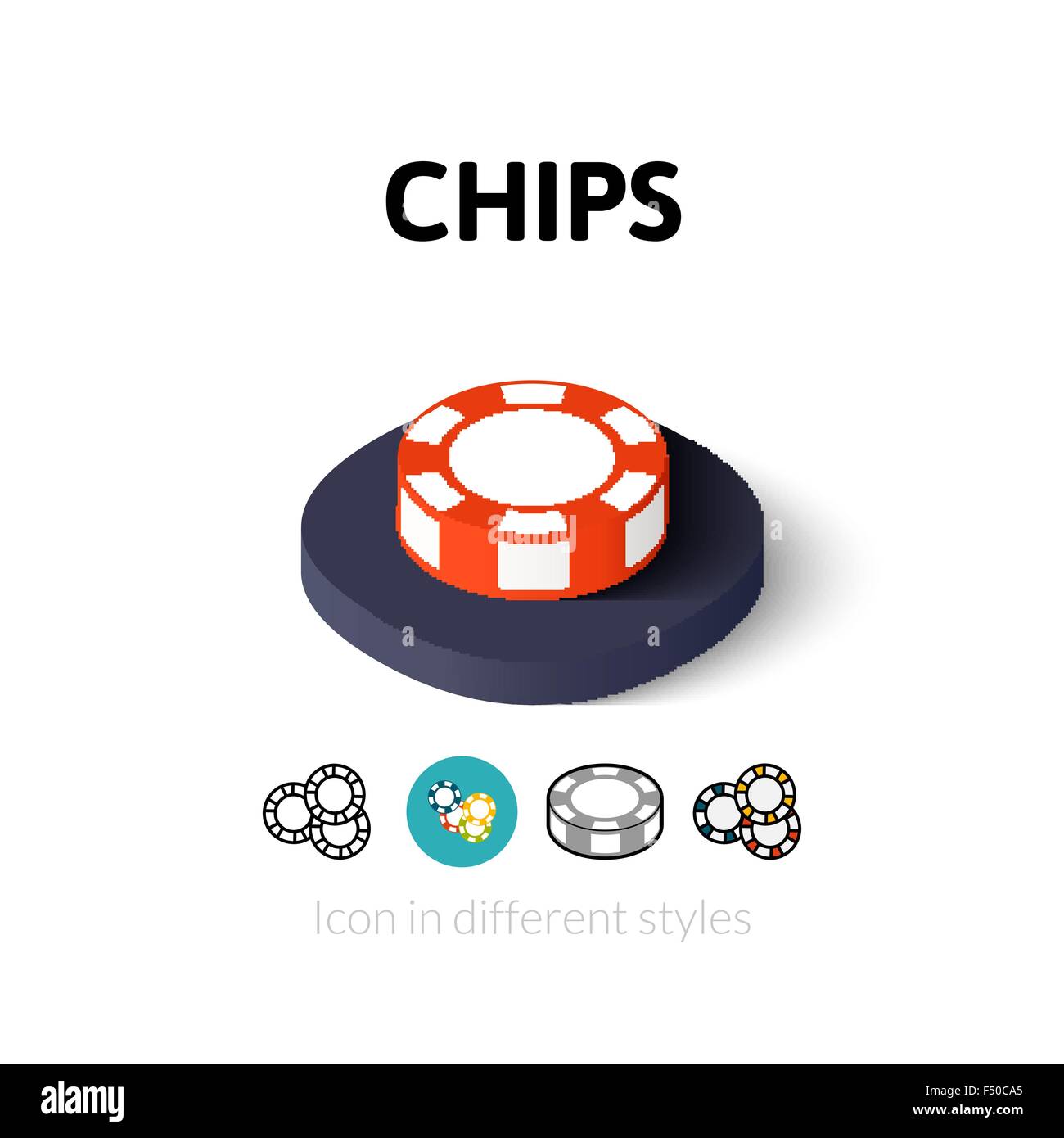 Chips icon in different style Stock Vector Image & Art - Alamy