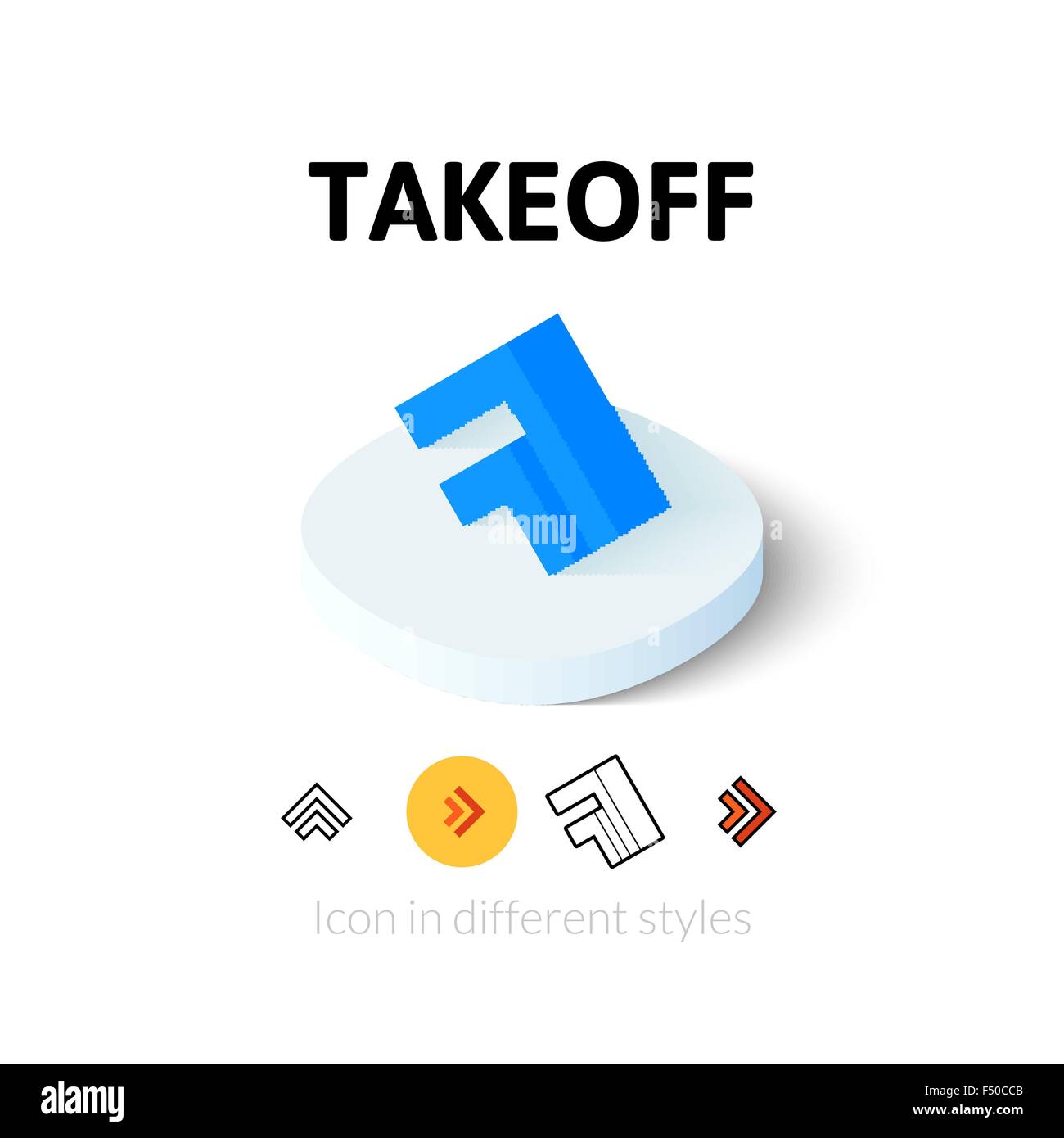 Takeoff icon in different style Stock Vector Image & Art - Alamy