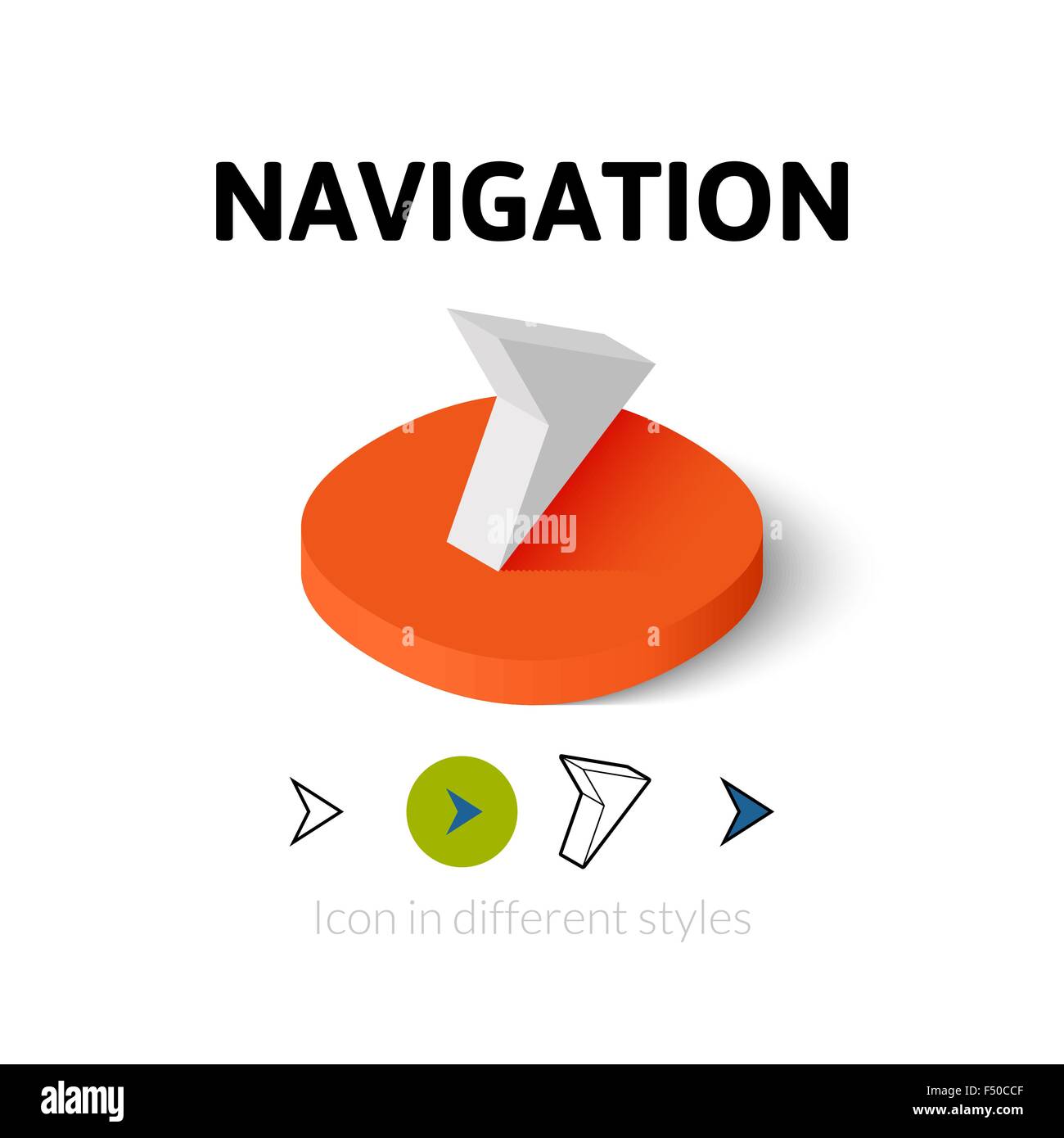 Navigation icon in different style Stock Vector Image & Art - Alamy