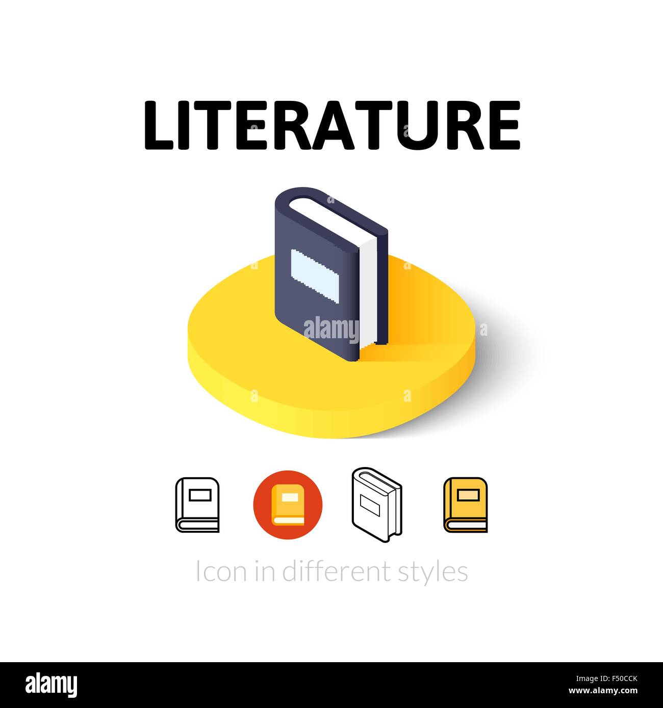 Literature icon in different style Stock Vector Image & Art - Alamy