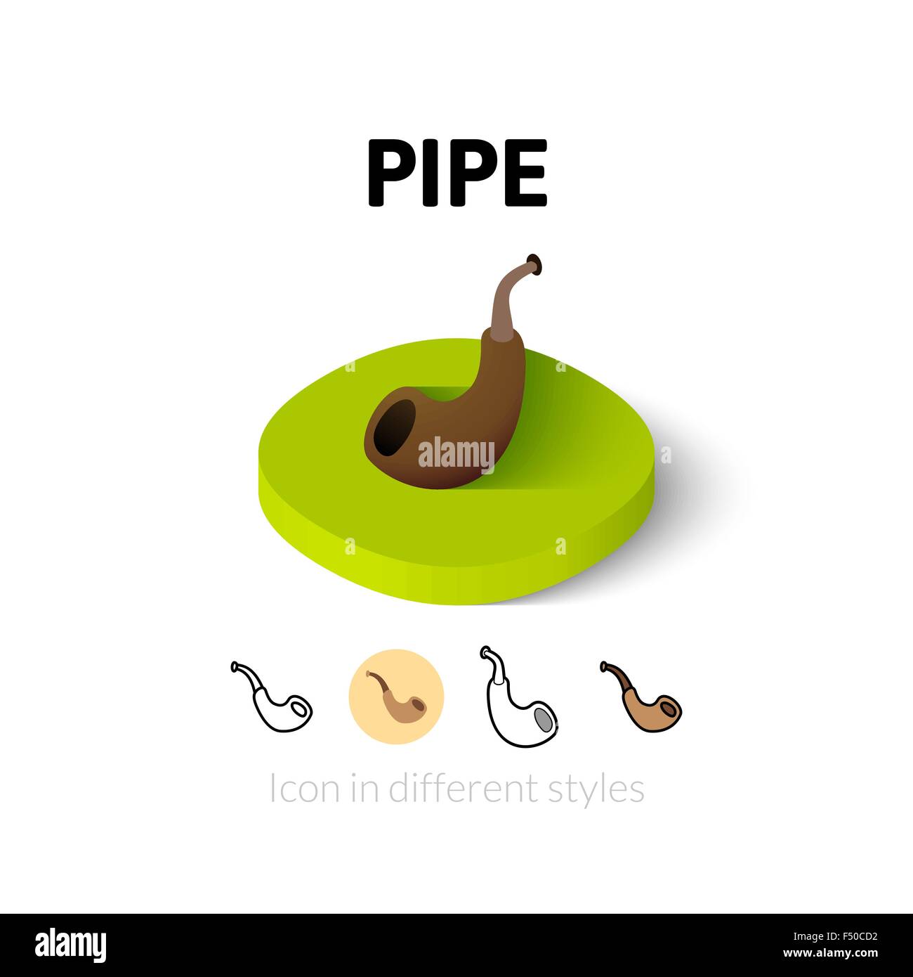 Pipe icon in different style Stock Vector Image & Art - Alamy