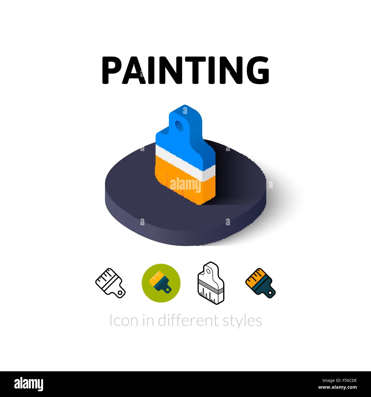 White line painting house icon Cut Out Stock Images & Pictures - Alamy